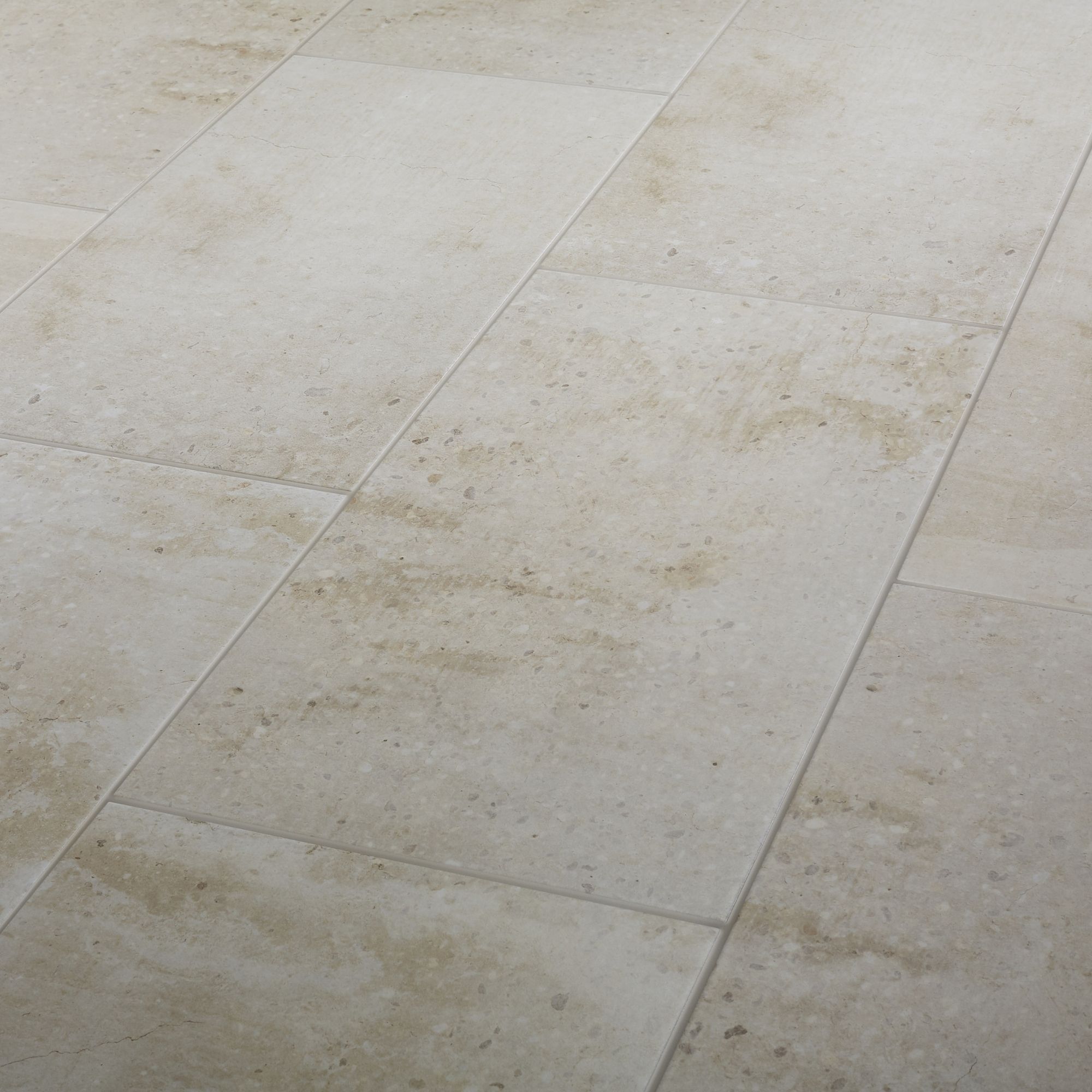 Reclaimed Off white Matt 3D decor Concrete effect Ceramic Wall & floor ...