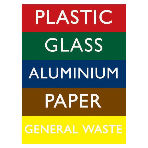 Recycling bin Polyvinyl chloride (PVC) Advisory sticker, (H)200mm (W)150mm