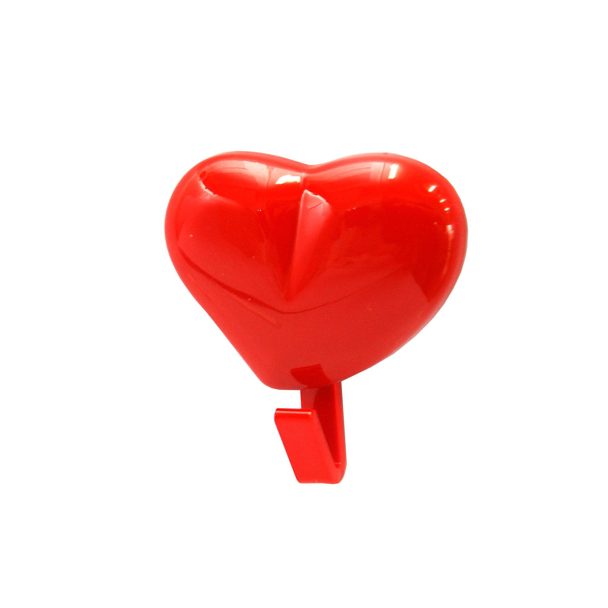 Red ABS plastic Single Hook (H)47mm (W)15.8mm at B&Q