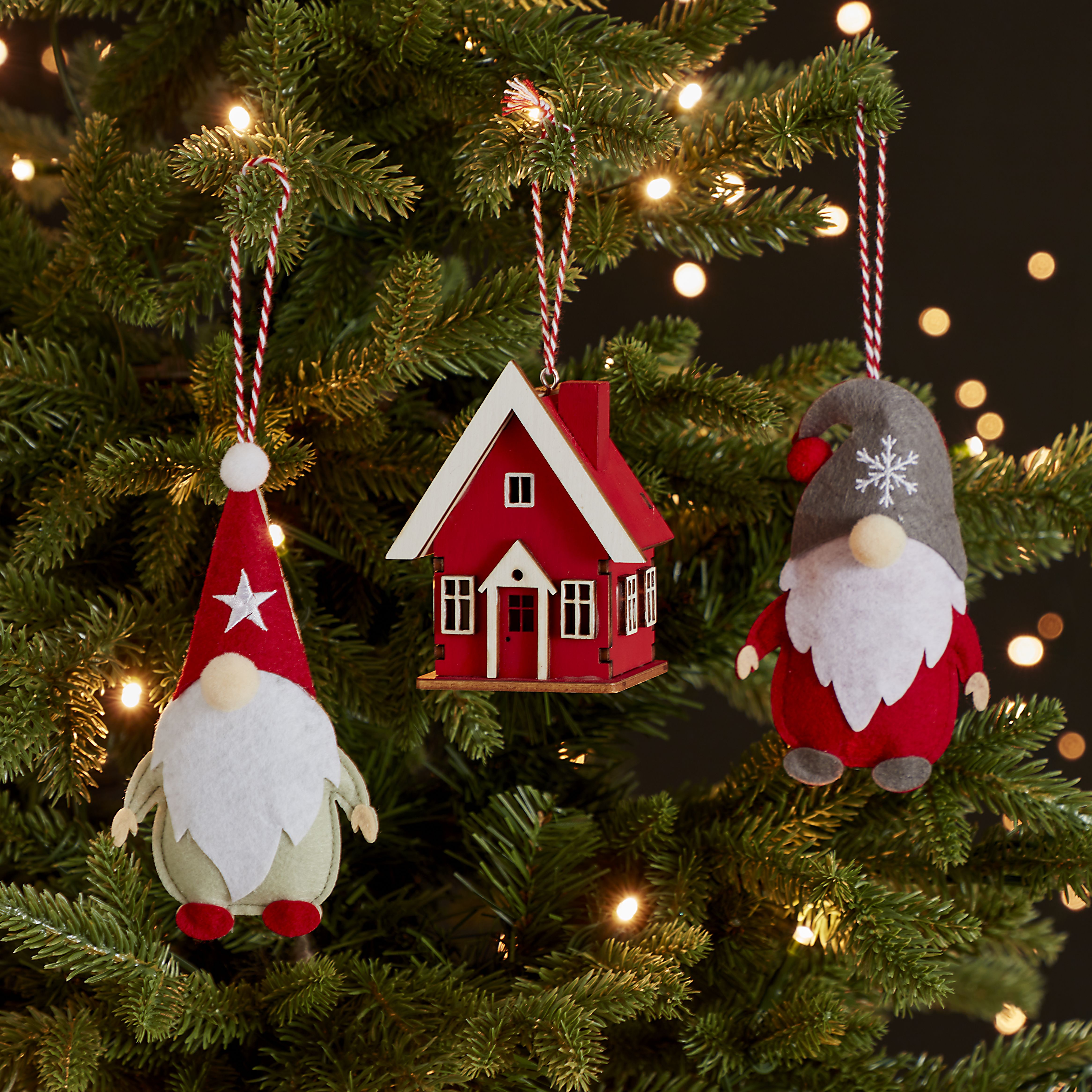 Red Felt Gonk Hanging ornament