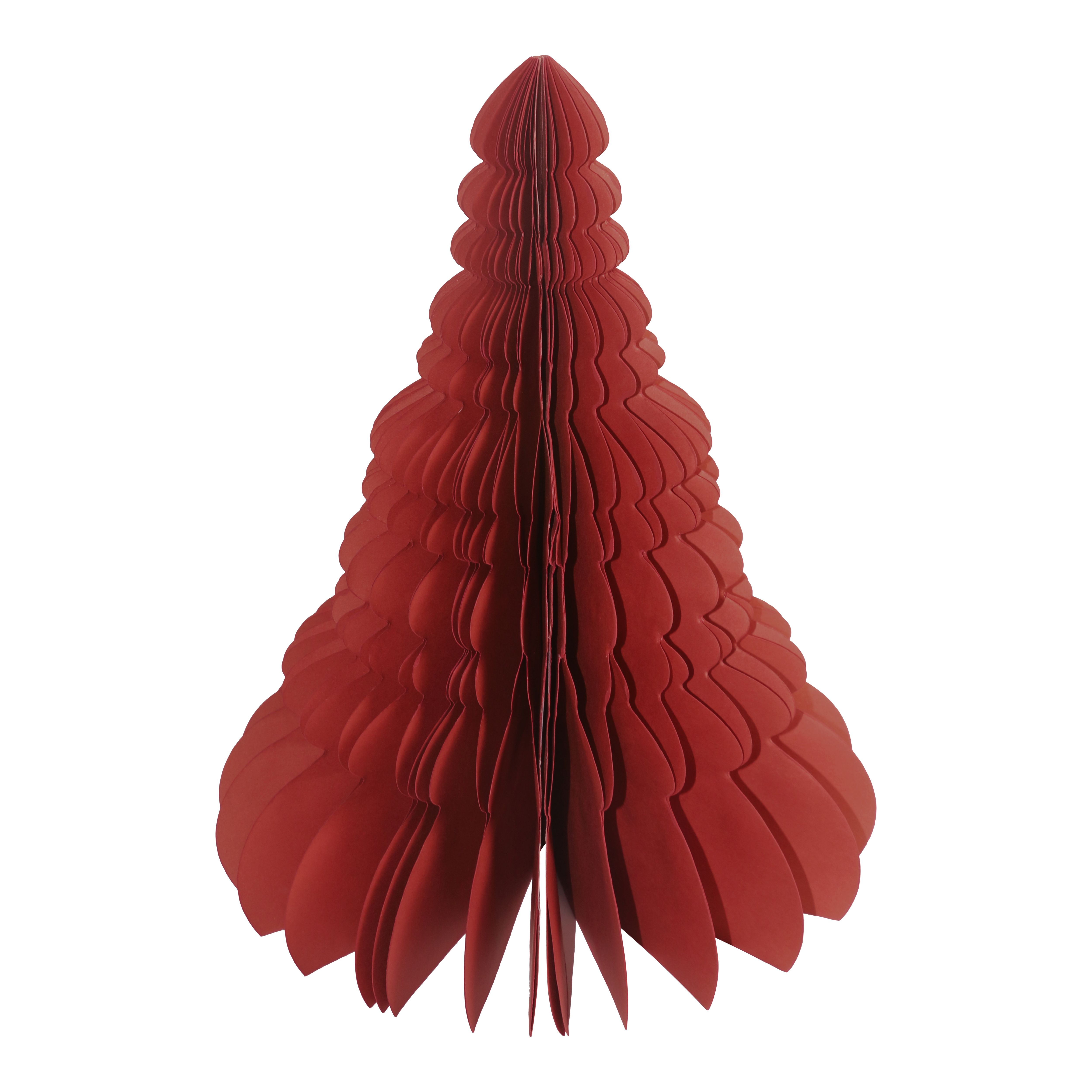 Red Large paper tree Christmas Freestanding Table top decoration (H) 300mm
