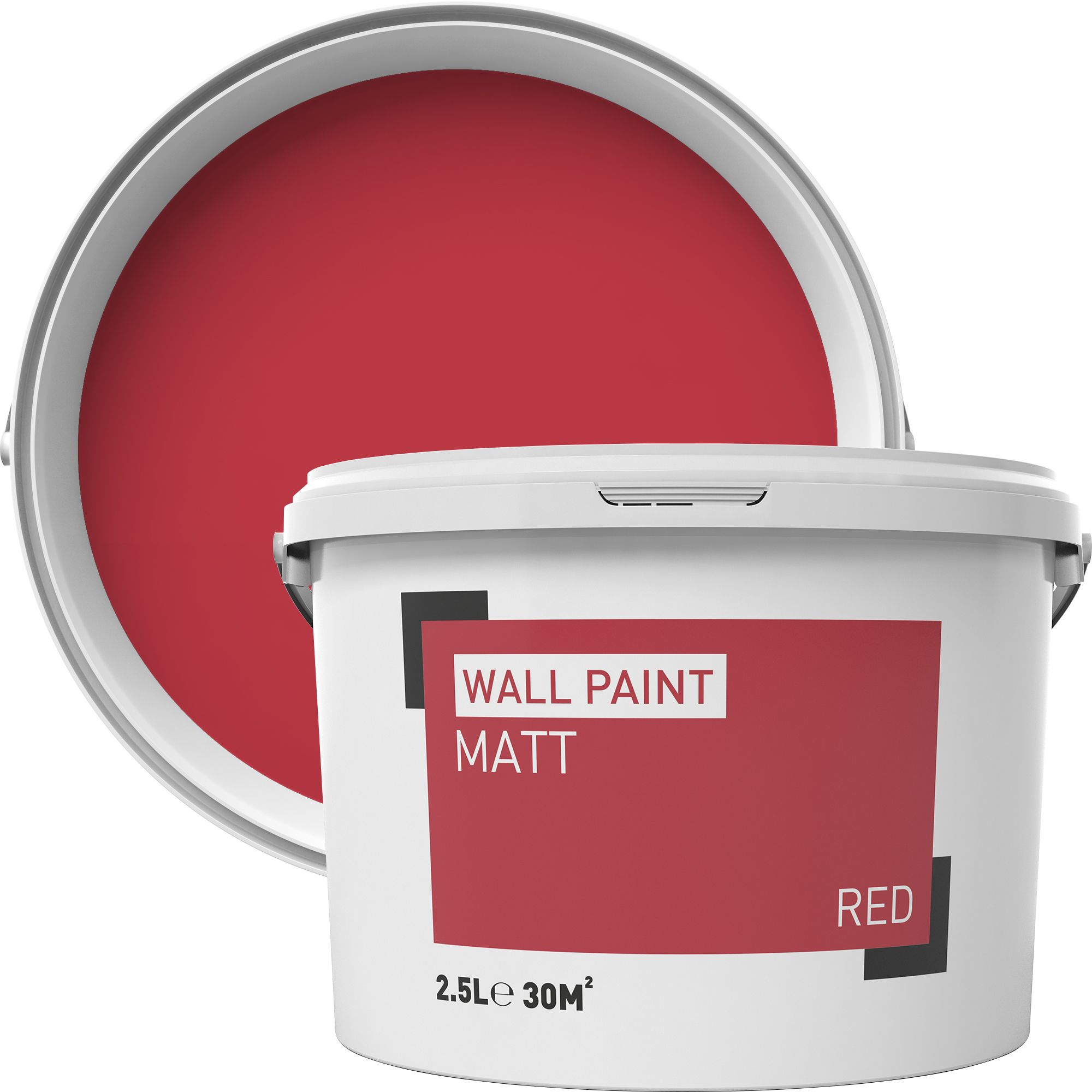 Red Matt Emulsion paint, 2.5L