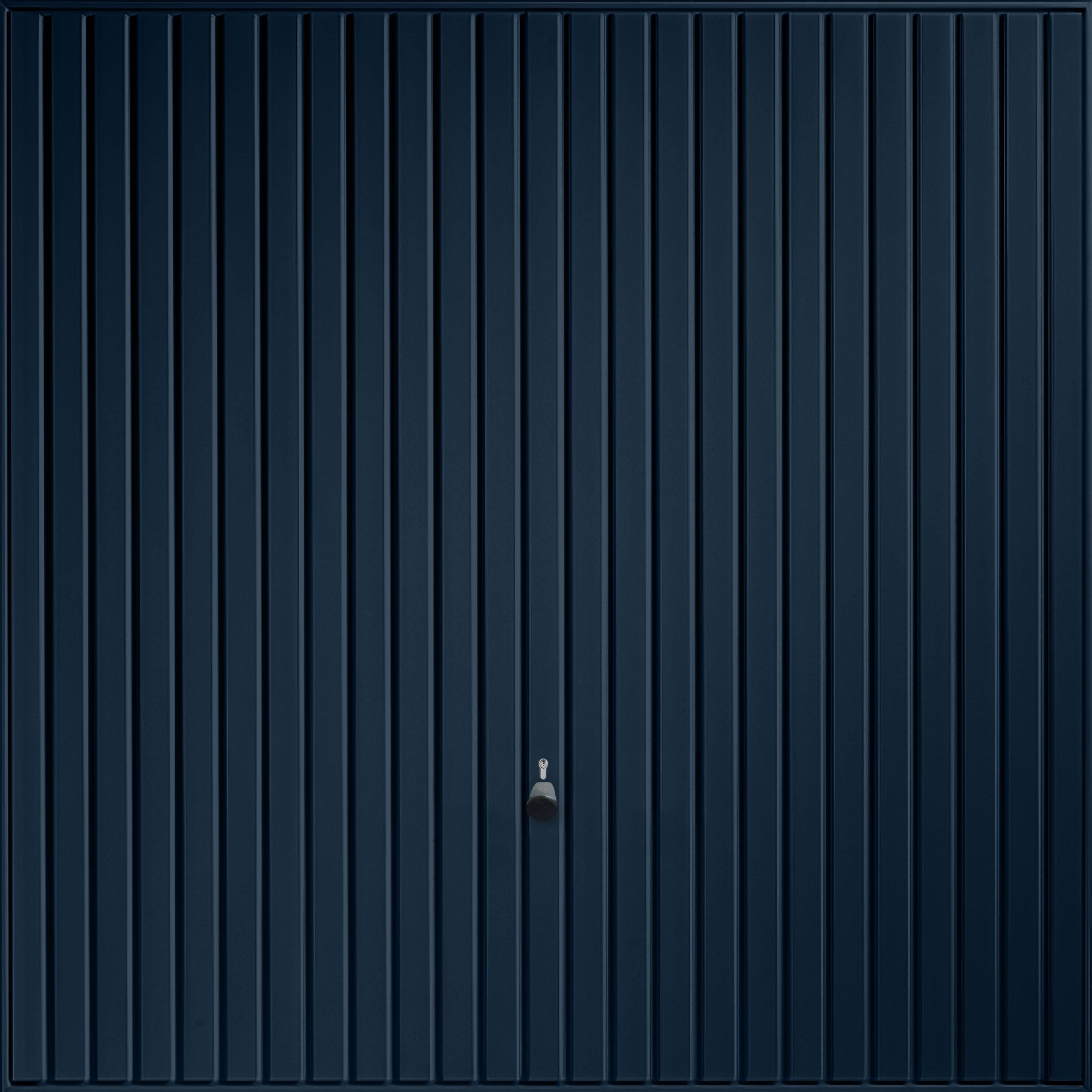 Regency Vertically ribbed Up & over Steel blue Retractable Garage door ...