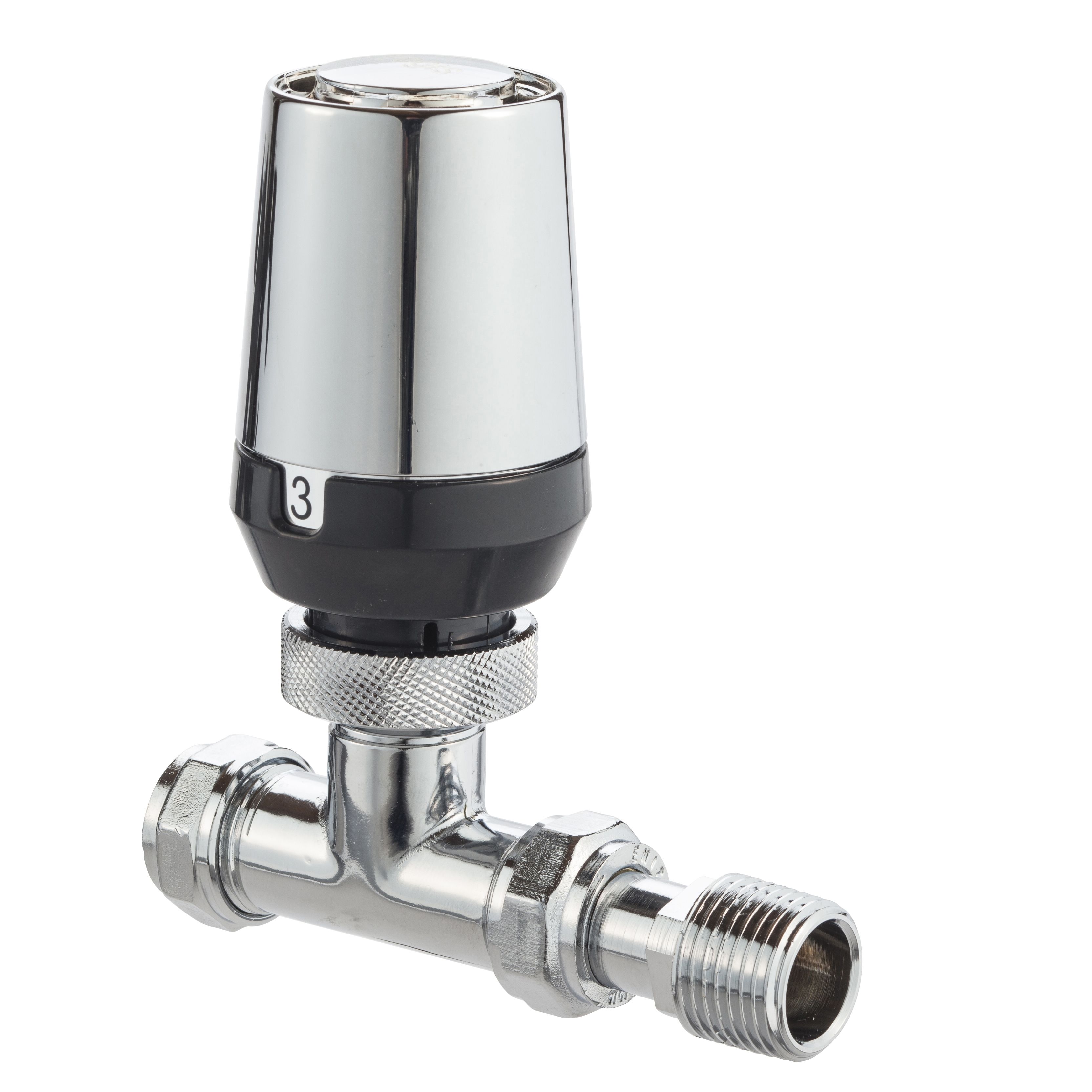 Regis 655006 Straight Thermostatic Radiator valve | DIY at B&Q