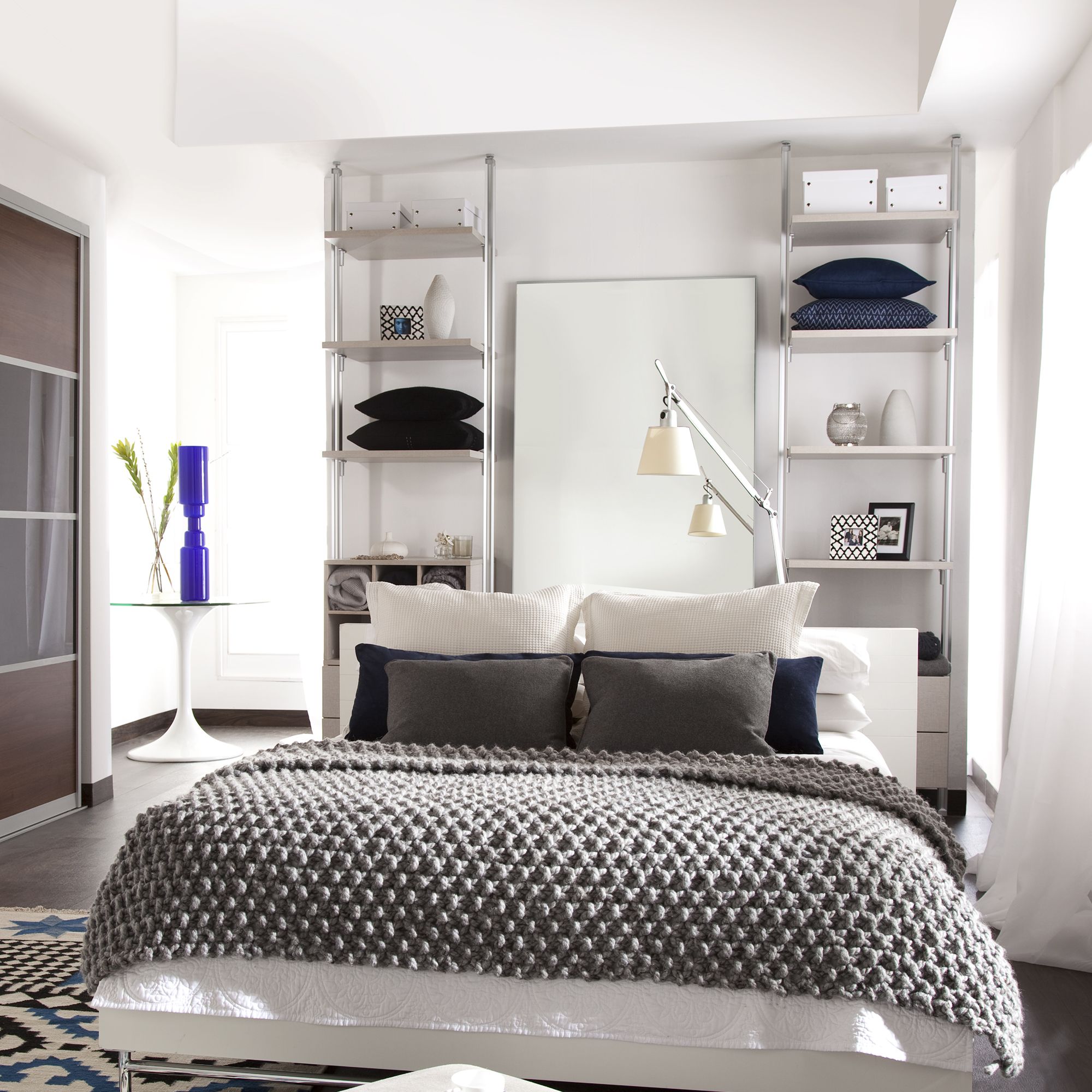 Relax Grey linen effect Shelf kit (W)550mm (D)330mm