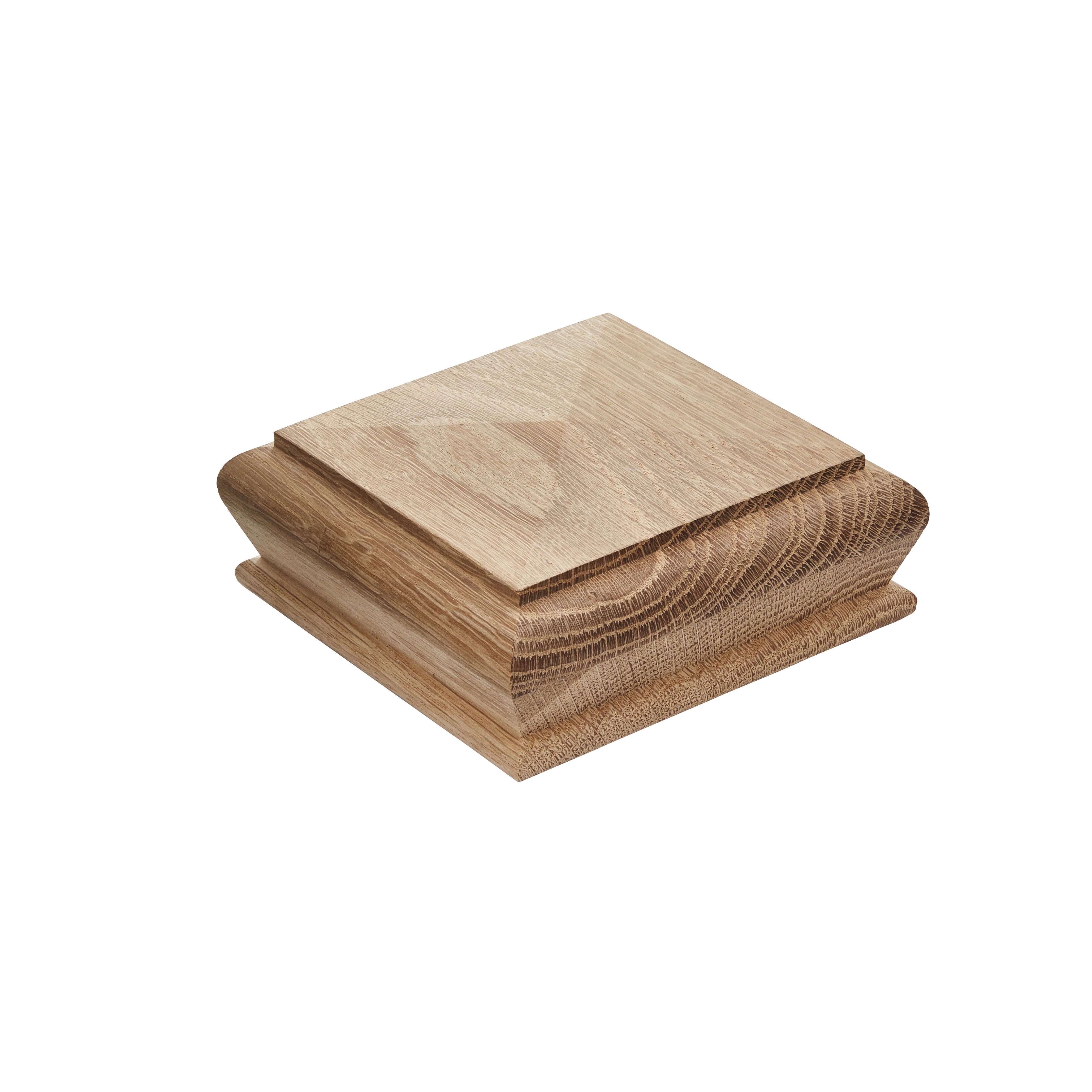 Richard Burbidge Trademark Pyramid Natural Oak Newel post cap (L)115mm ...