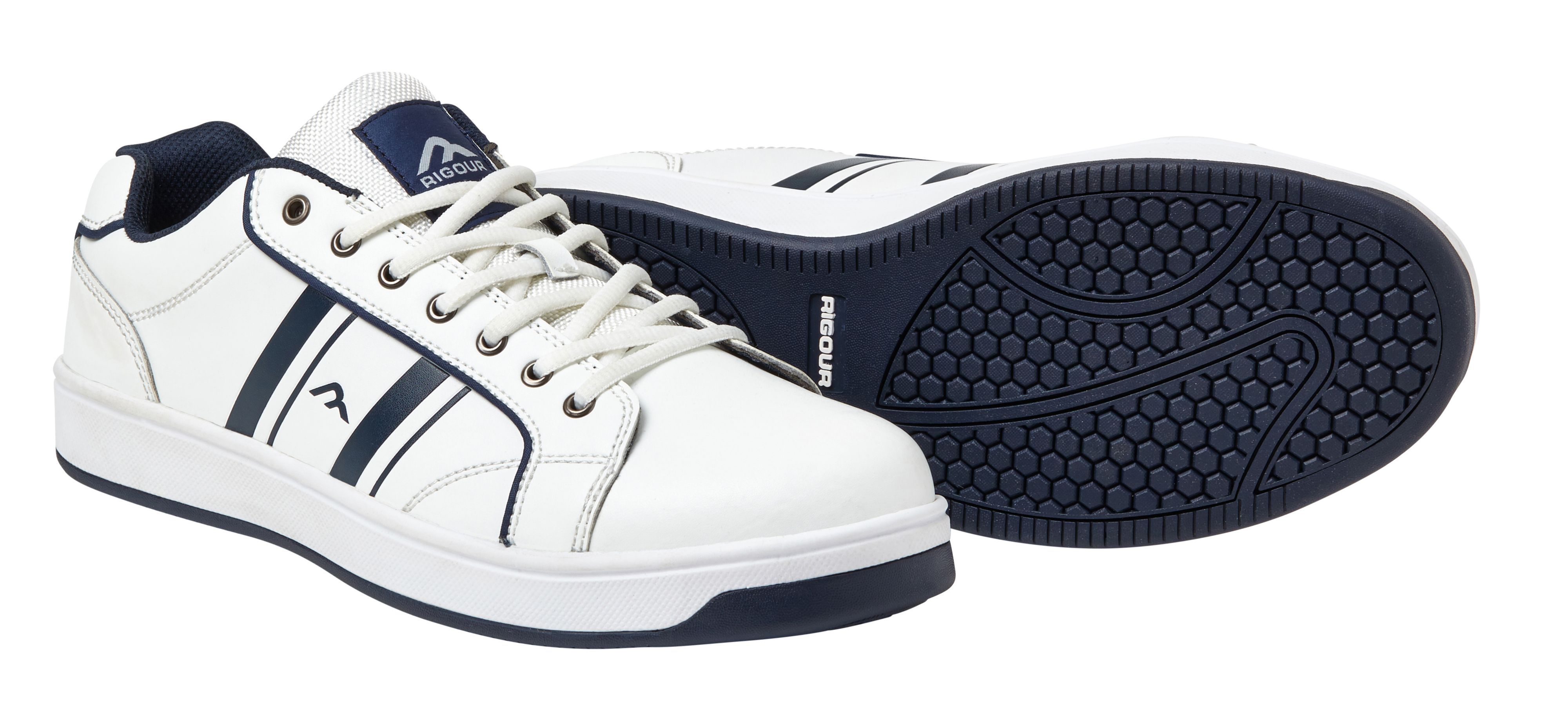 Rigour Navy & white Safety trainers, Size 8 | DIY at B&Q