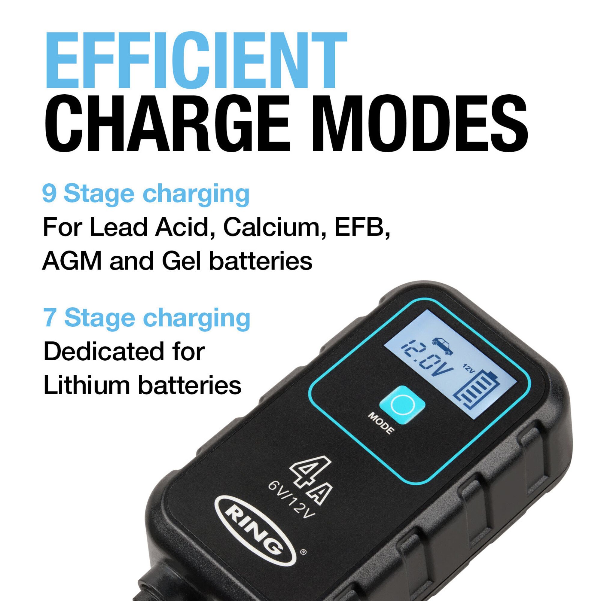 Ring Automotive 4A Car Smart battery charger