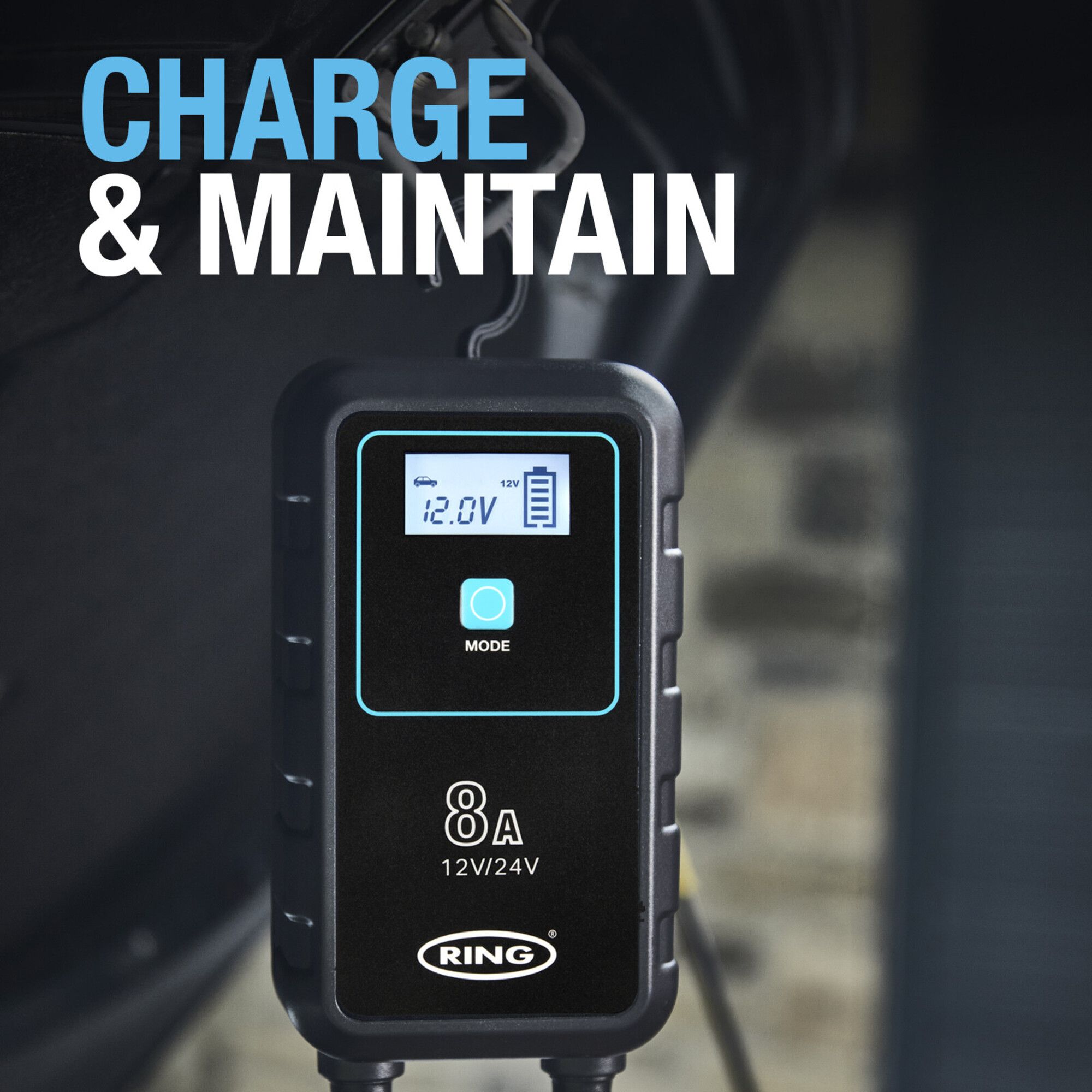 Ring Automotive 8A Car Smart battery charger