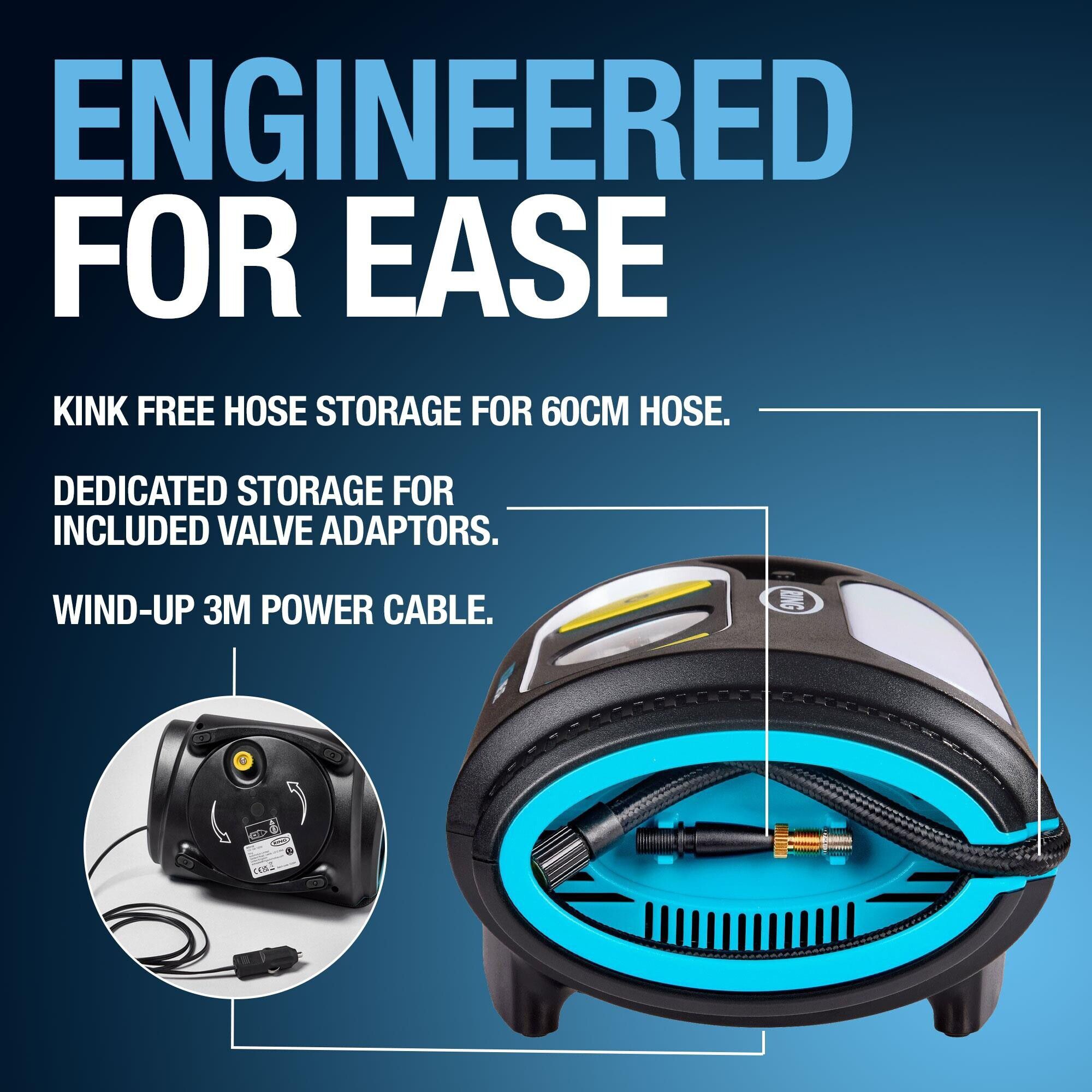 Ring Automotive UltraInflate Black 12V Analogue dial Powered tyre ...