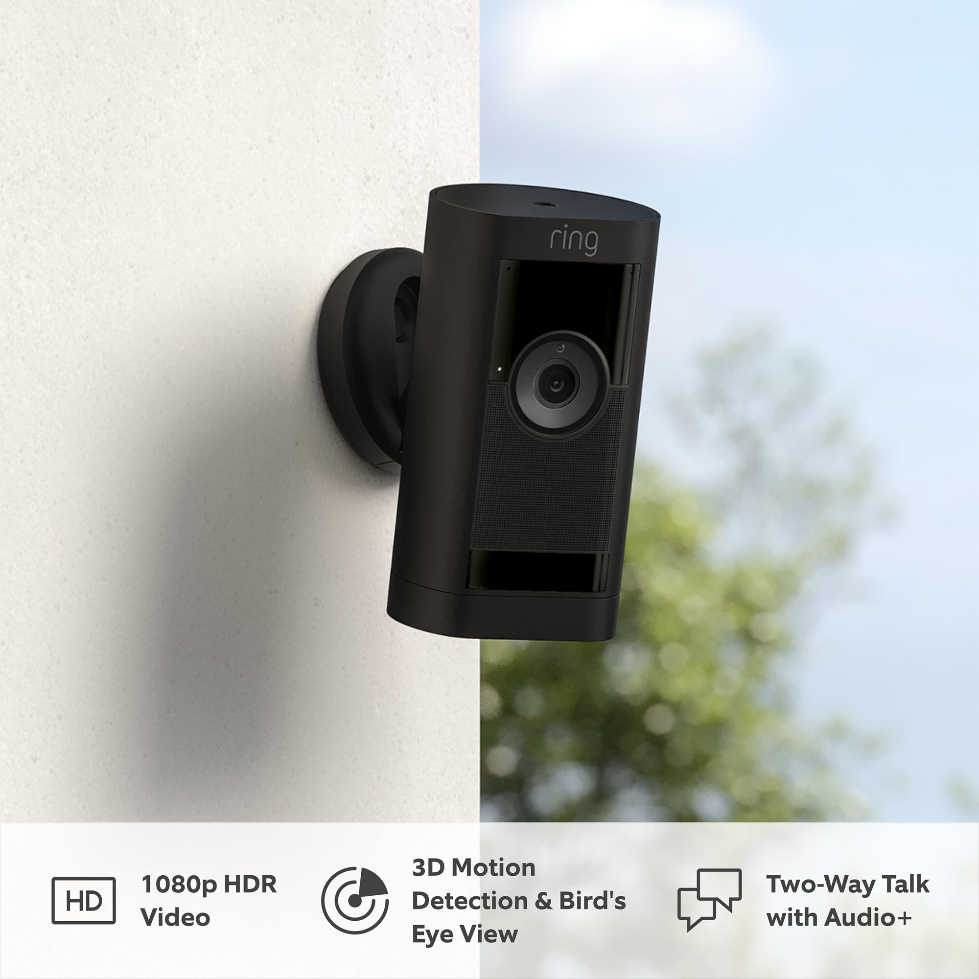 Ring Black Smart battery-powered IP camera