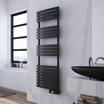 Rointe D Series Graphite Electric Towel warmer (W)500mm x (H)1161mm