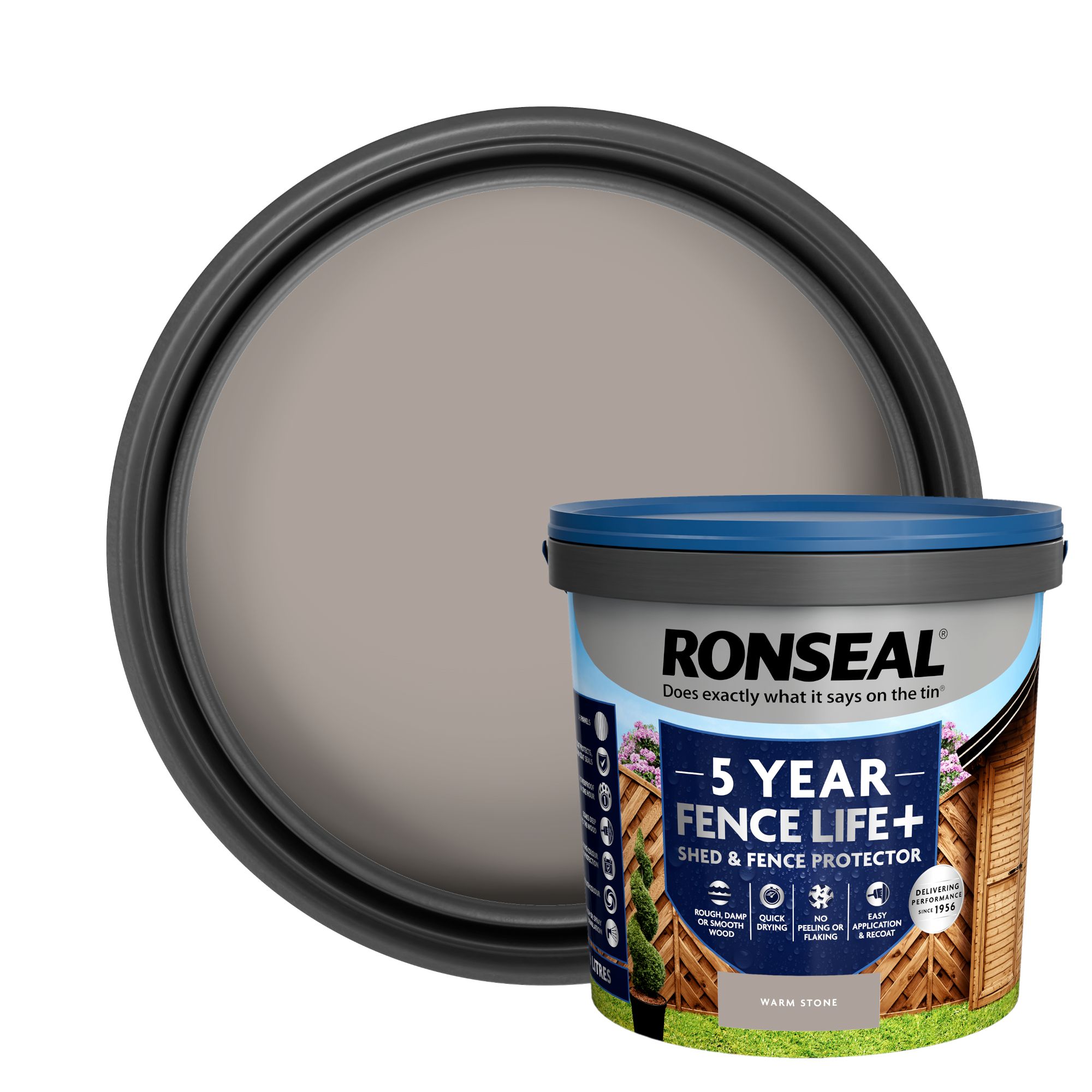 Ronseal 5 Year Fence Life+ Warm stone Matt Exterior Shed & fence ...