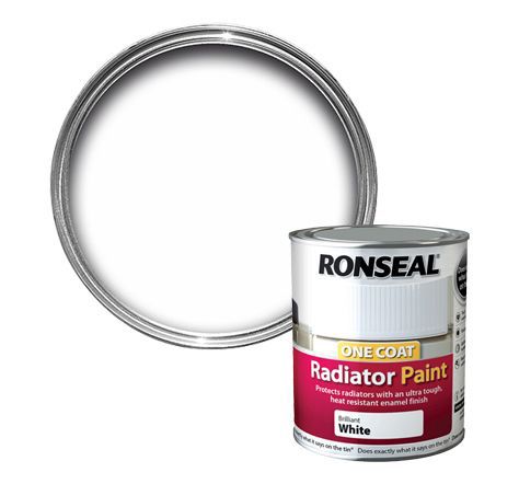 Ronseal Brilliant white Satin Radiator paint 250 ml | DIY at B&Q