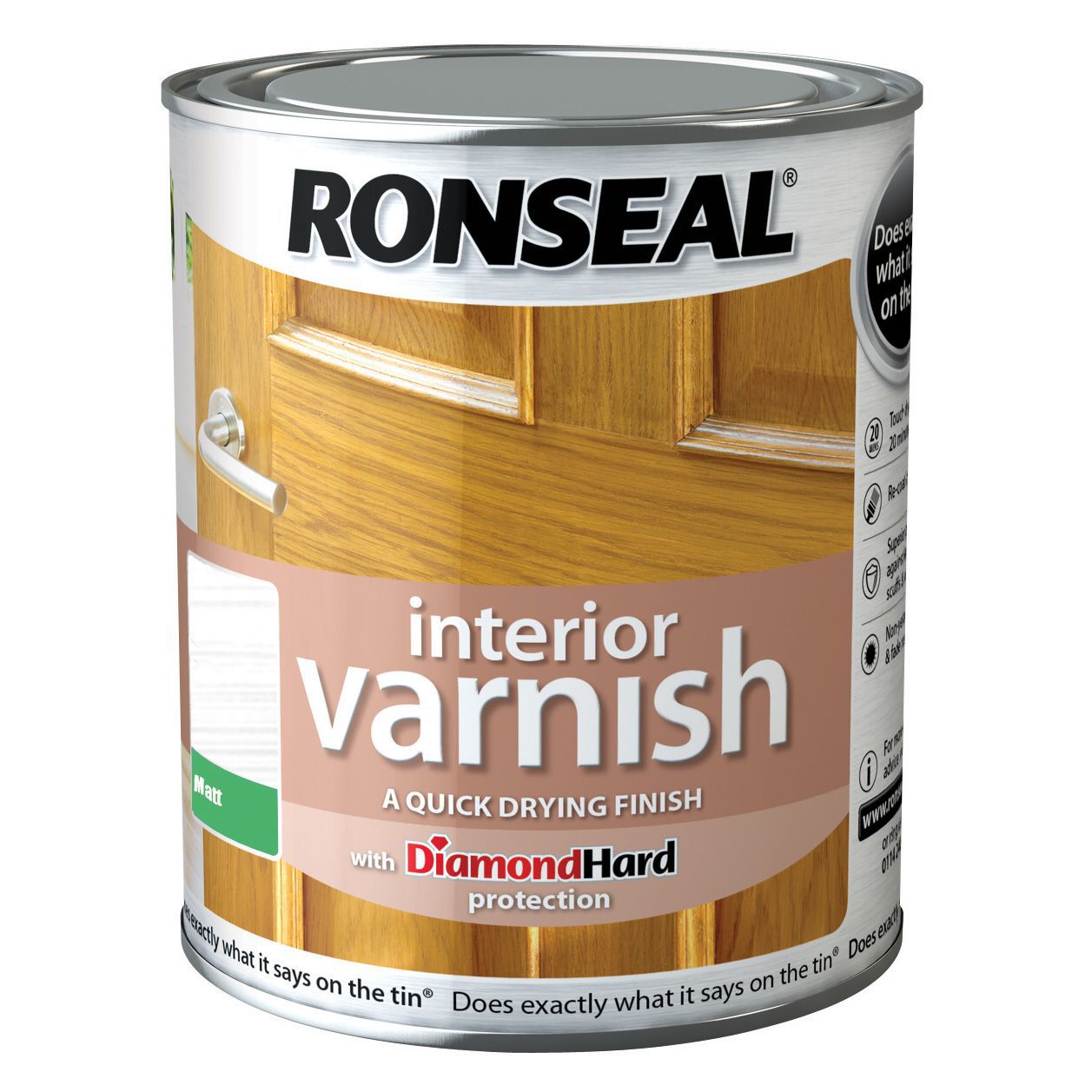 Ronseal Diamond hard White ash Matt Wood varnish, 250ml at B&Q