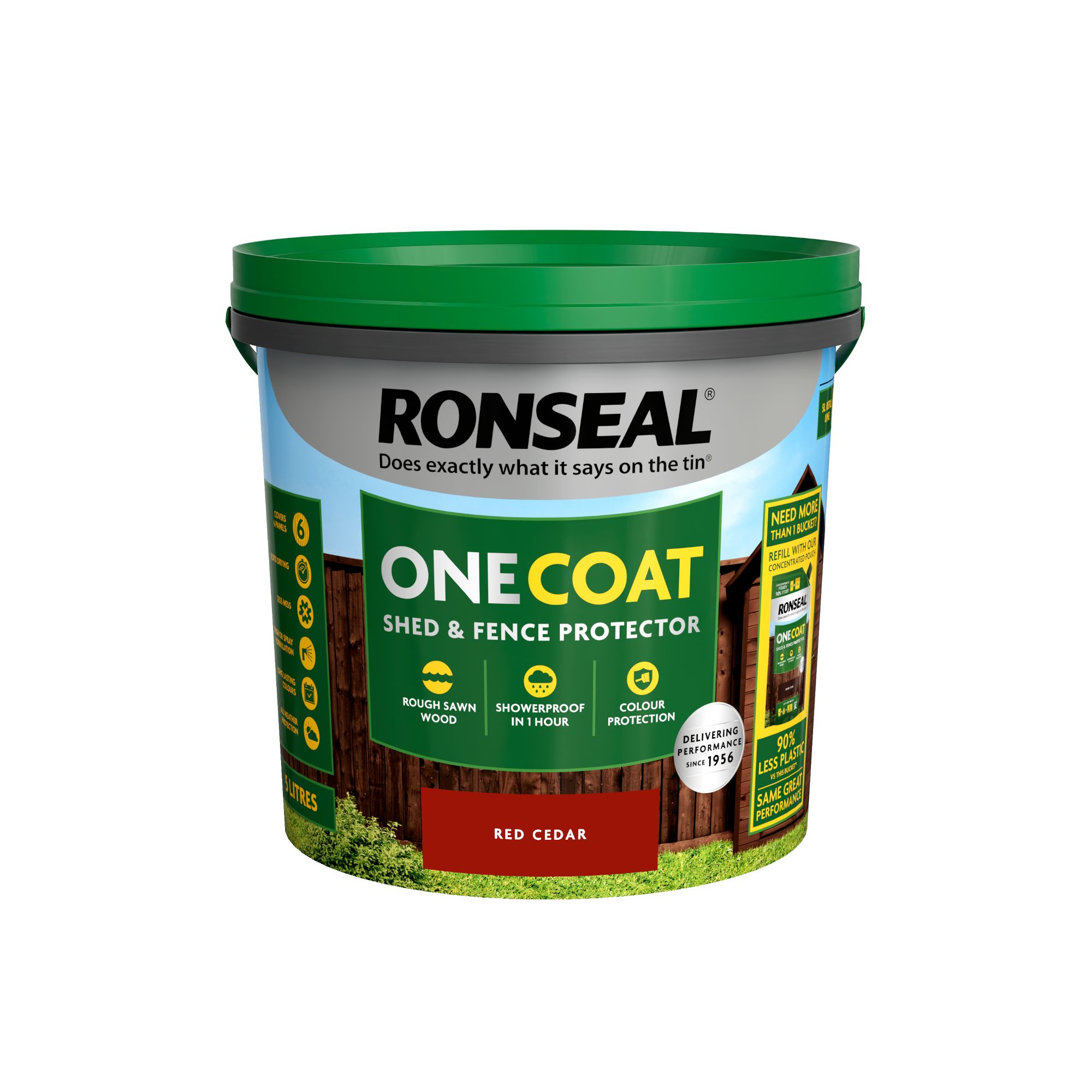 RONSEAL ONE COAT RED CEDAR MATT EXTERIOR SHED & FENCE PROTECTOR WOOD ...