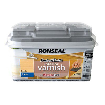 Ronseal Perfect finish Beech Satin Wood varnish, 750ml | DIY at B&Q