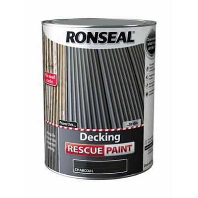 Ronseal Rescue Matt charcoal Decking paint, 5L | DIY at B&Q