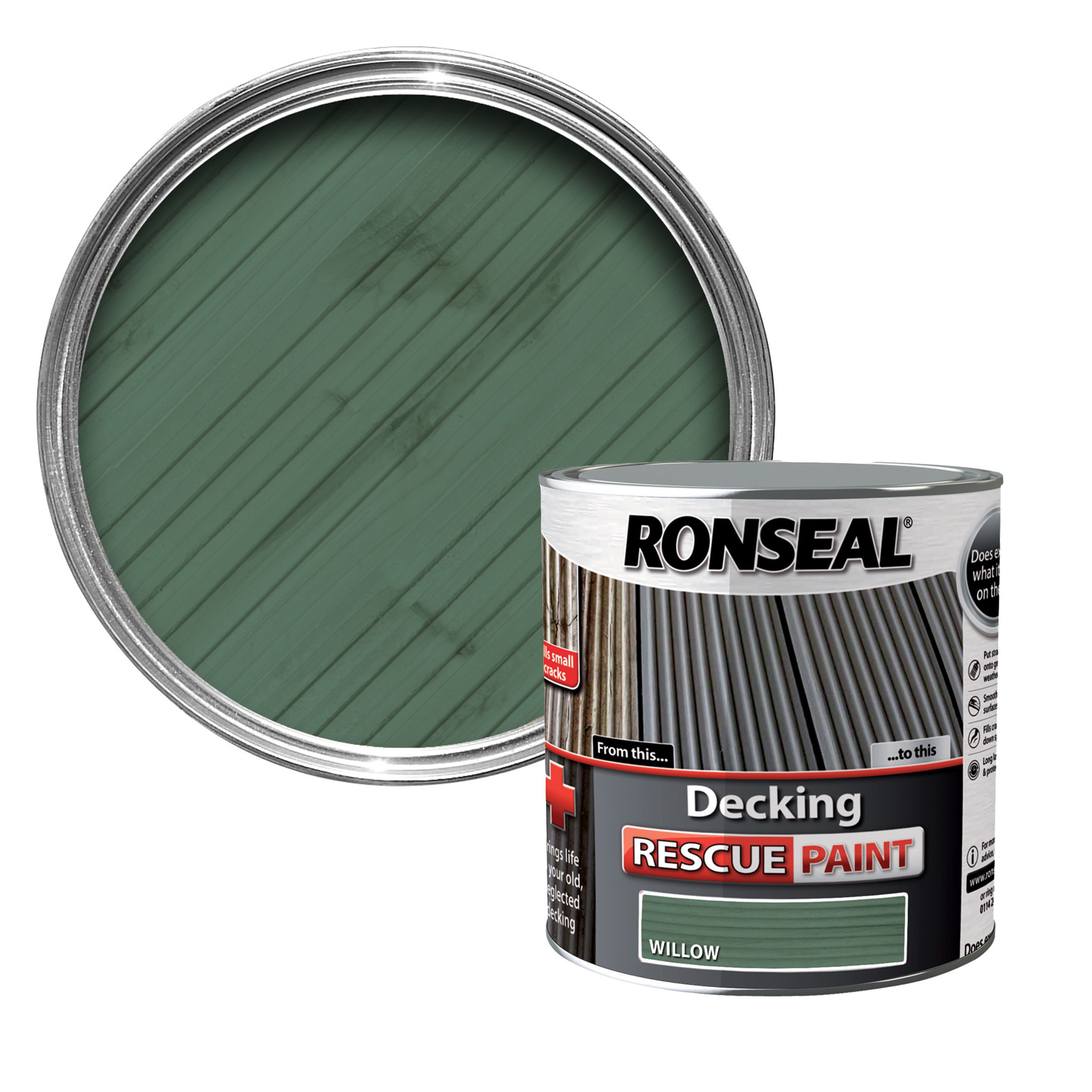 Ronseal Rescue Matt willow Decking paint, 2.5L | DIY at B&Q