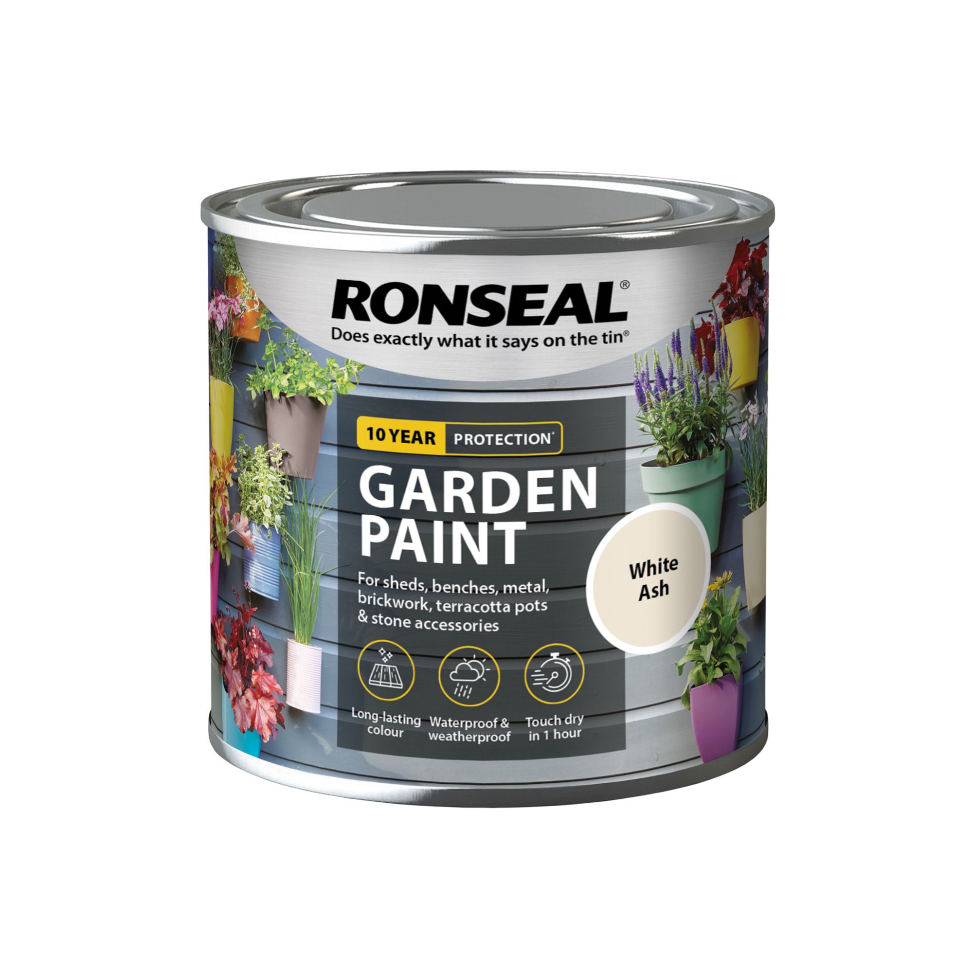 Ronseal White Ash Matt Multi-surface Exterior Protector Garden paint ...