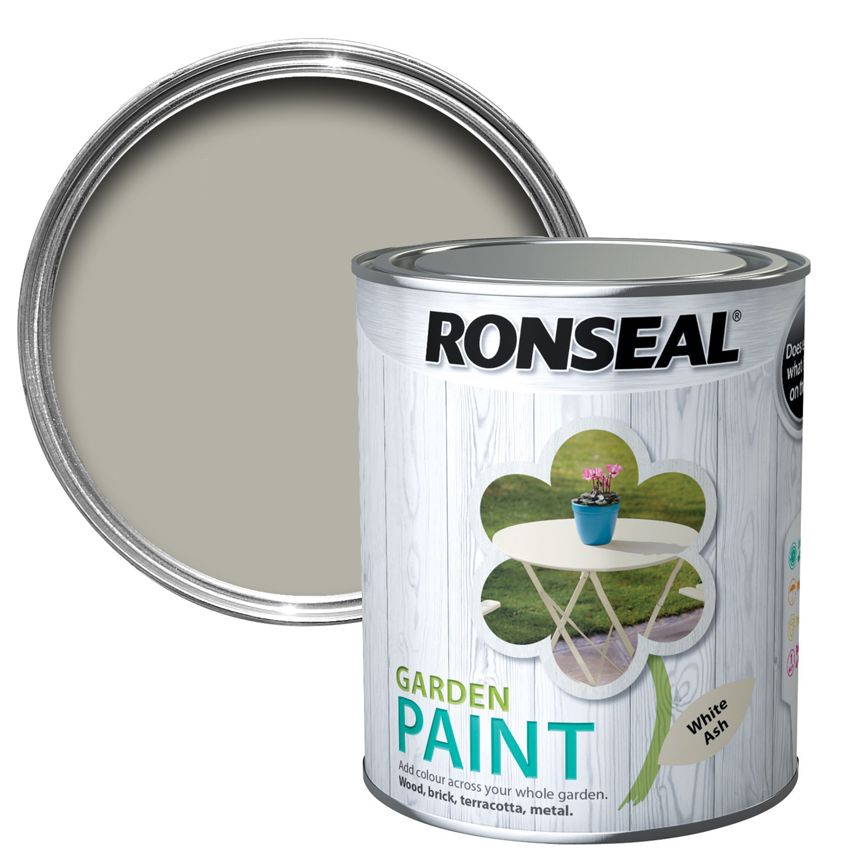 Ronseal White Ash Matt Multi-surface Exterior Protector Garden paint ...