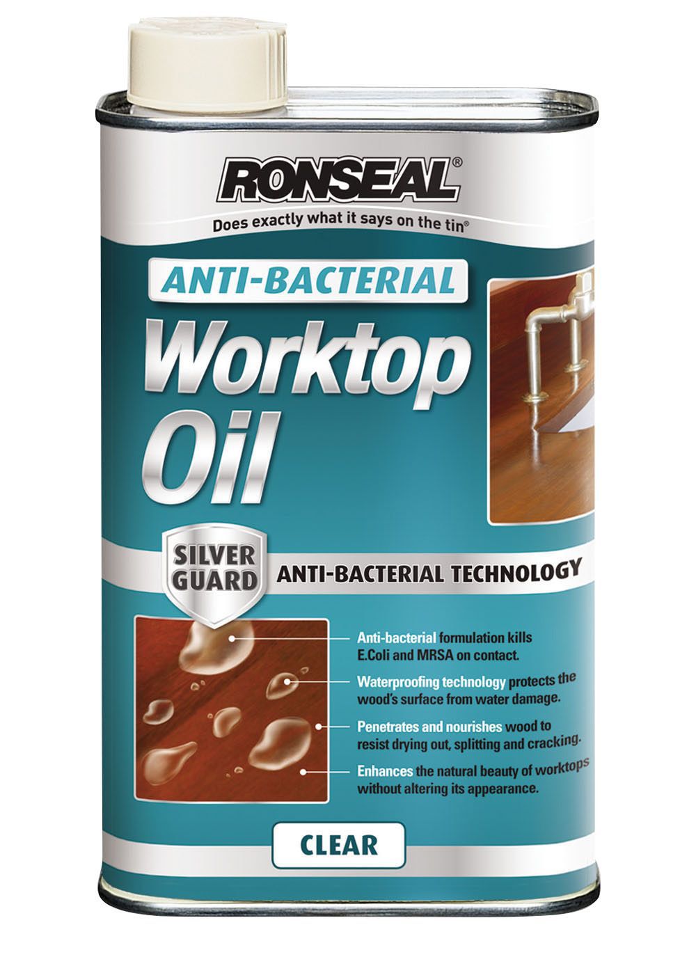 Ronseal Worktop Oil Natural Matt Antibacterial Worktop oil, 1L | DIY at B&Q