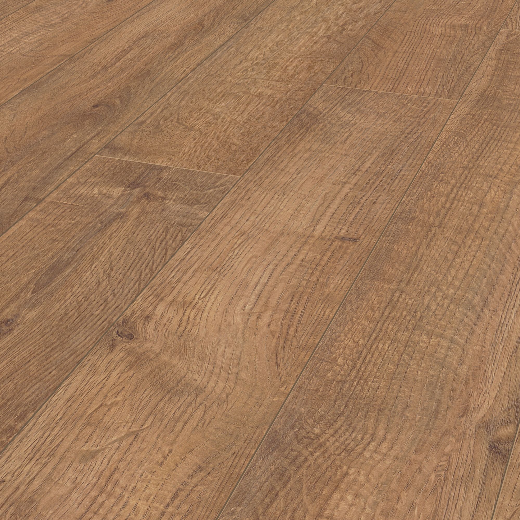 Rostock Natural Oak effect Laminate Flooring, 1.48m² Pack of 6 | DIY at B&Q