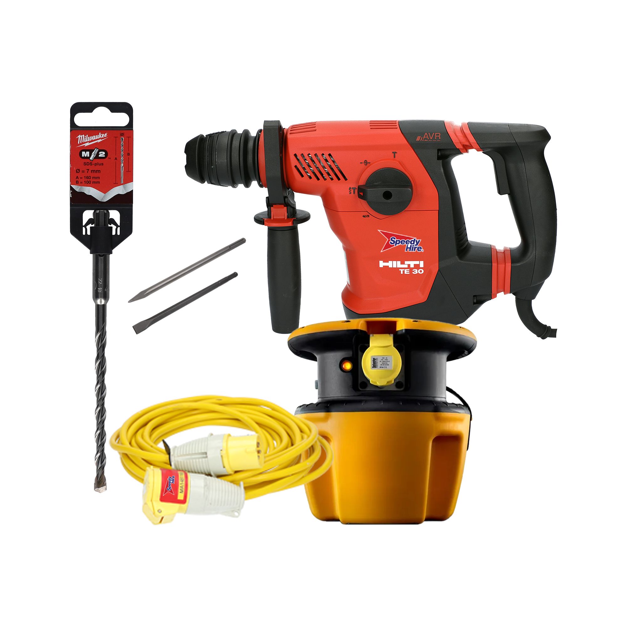 Rotary hammer drill bundle 110V 4.2kg - Week hire