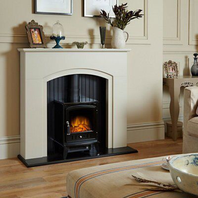 Rotherham Black Freestanding Electric Stove suite