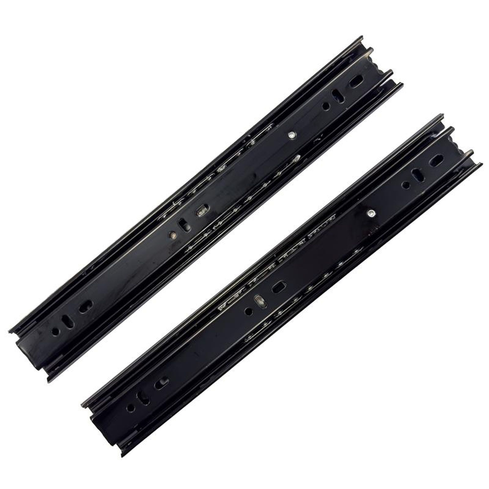 Rothley Black Ball bearing Side-fixed Drawer runner (L)605mm, Pair
