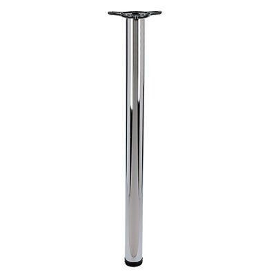 Rothley Chrome effect Contemporary Worktop support leg (Dia)60mm (H)870mm