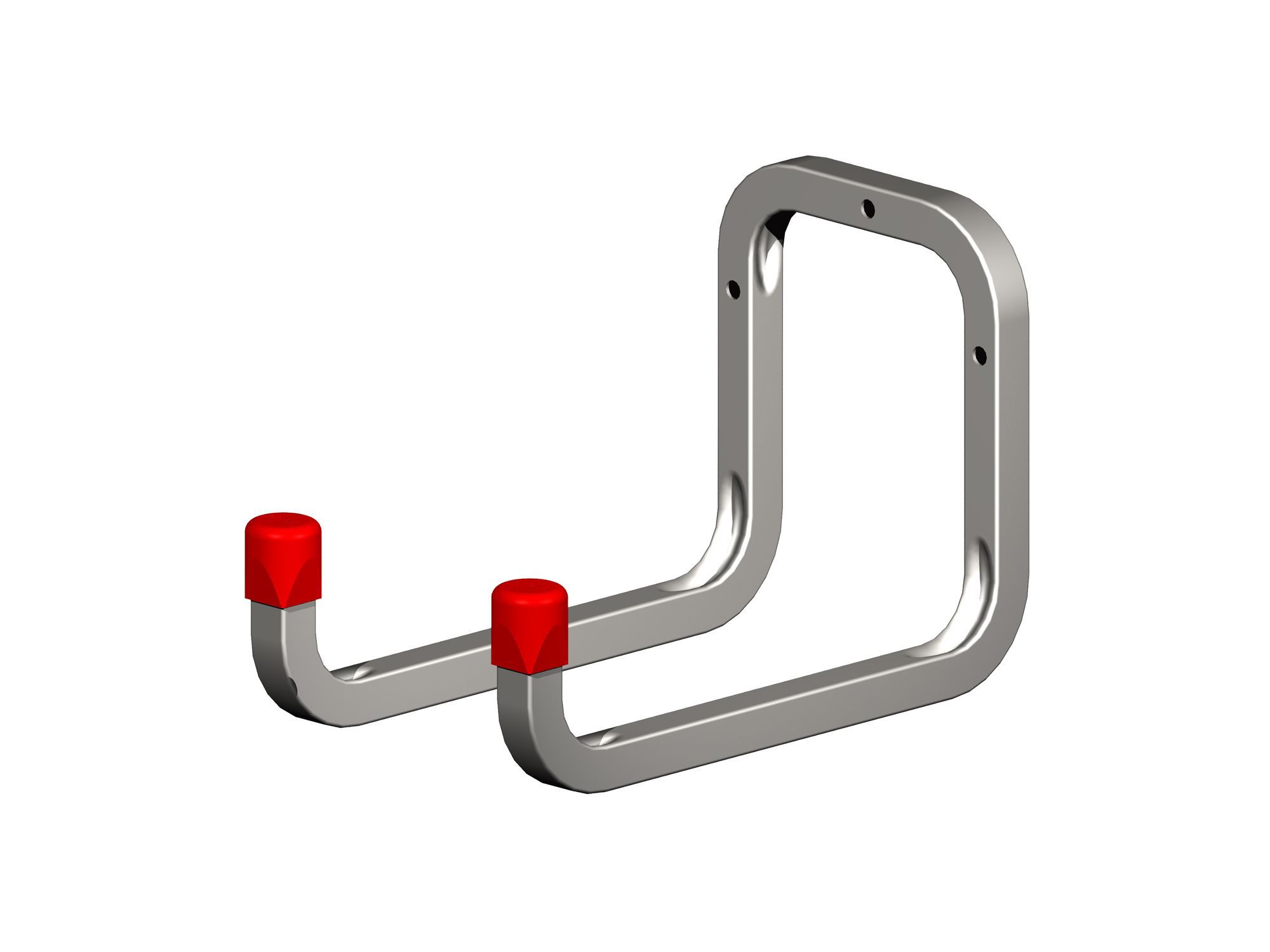 Rothley Galvanised Steel Wall-mounted J-shaped Double Storage hook (H ...