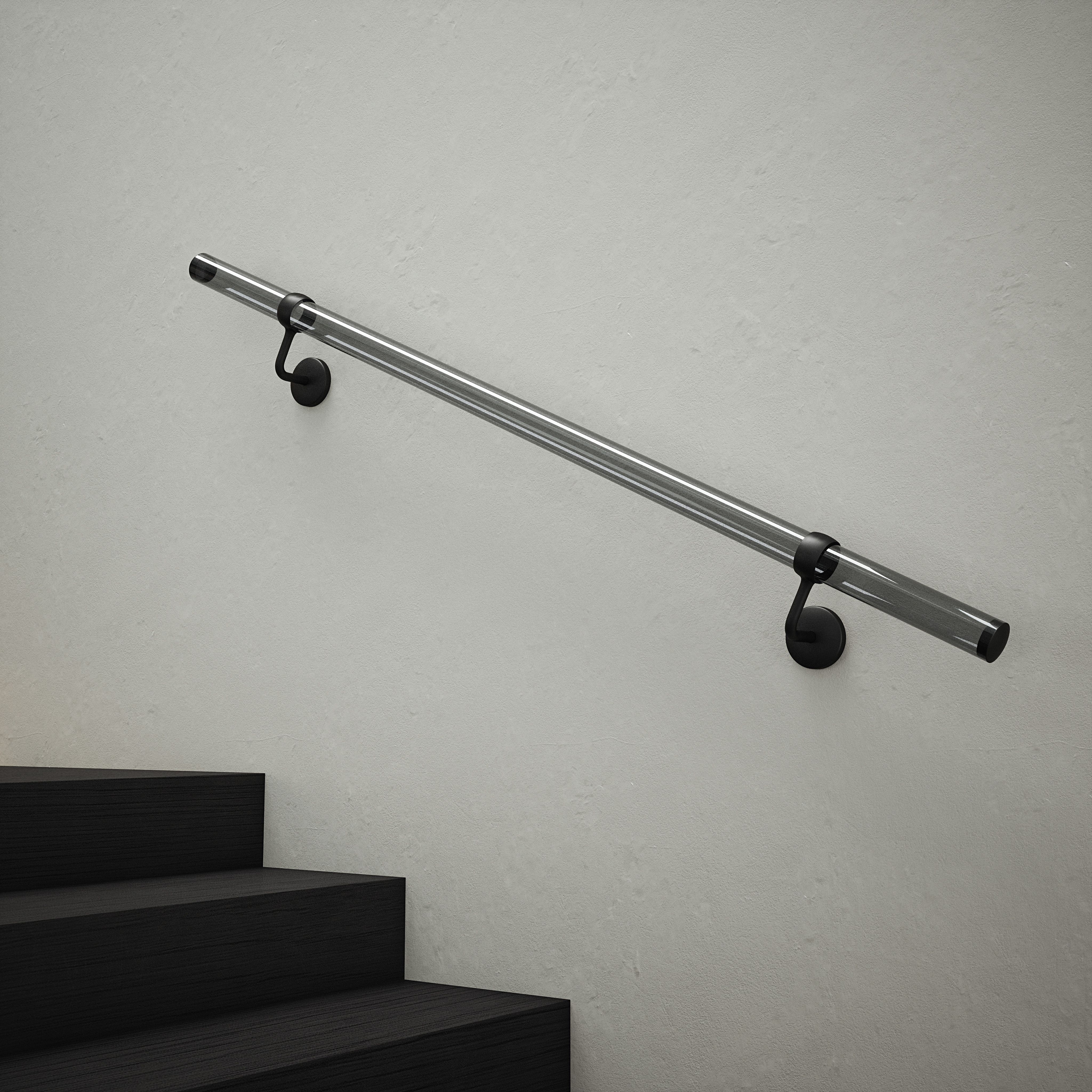 Rothley Grey Acrylic Rounded Handrail kit, (L)1.2m