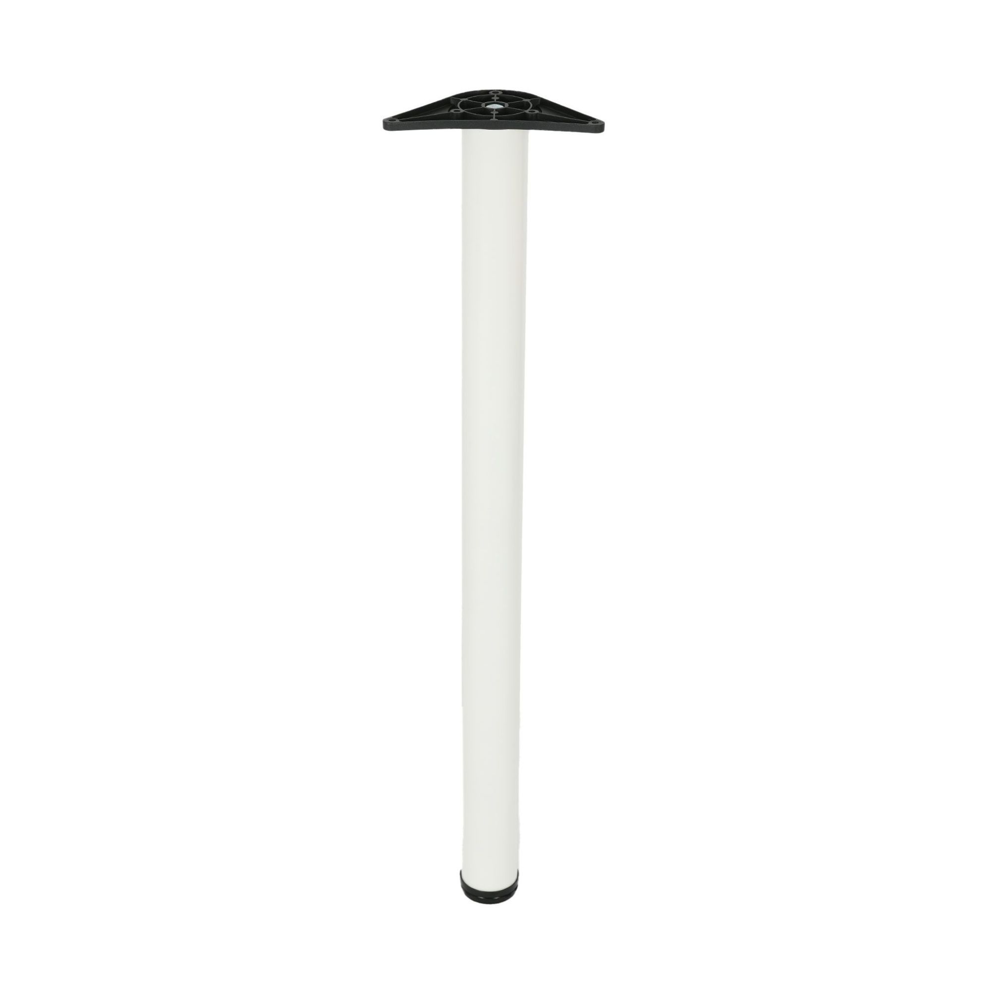 Rothley Matt White Contemporary Straight Worktop support leg (Dia)60mm ...