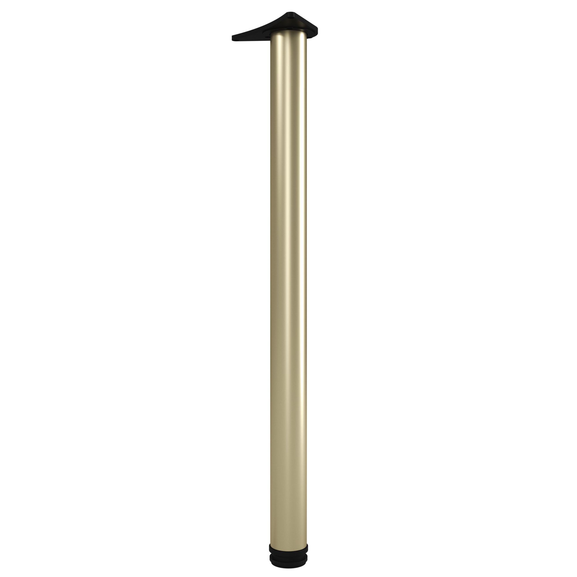 Rothley Satin Brass Contemporary Straight Worktop support leg (Dia)60mm ...