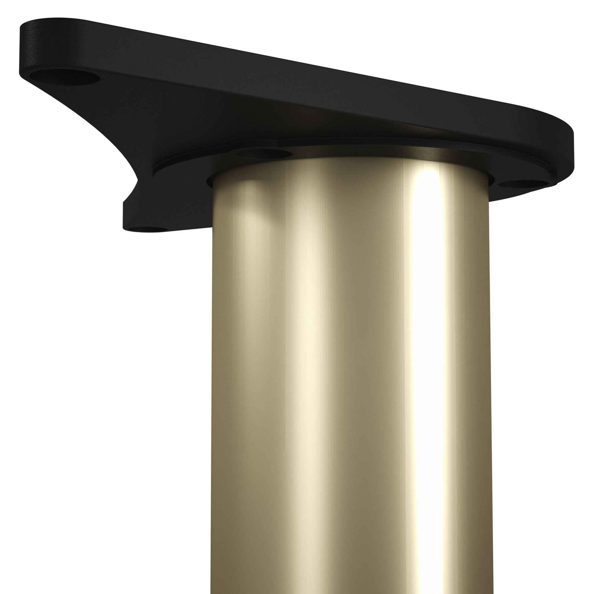 Rothley Satin Brass Straight Worktop support leg (Dia)60mm (H)900mm