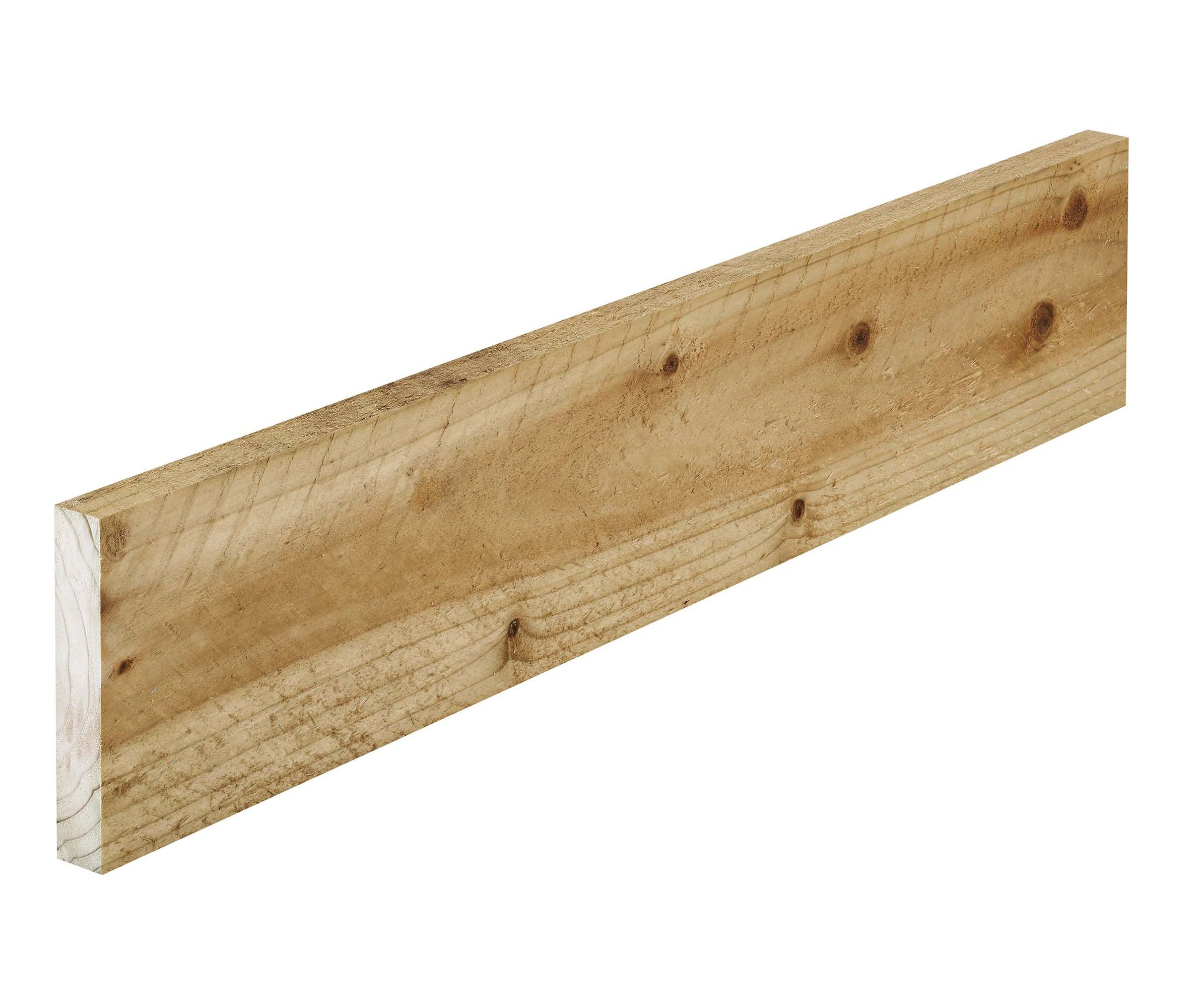 Rough Sawn Treated Whitewood Stick timber (L)1.8m (W)125mm (T)22mm ...