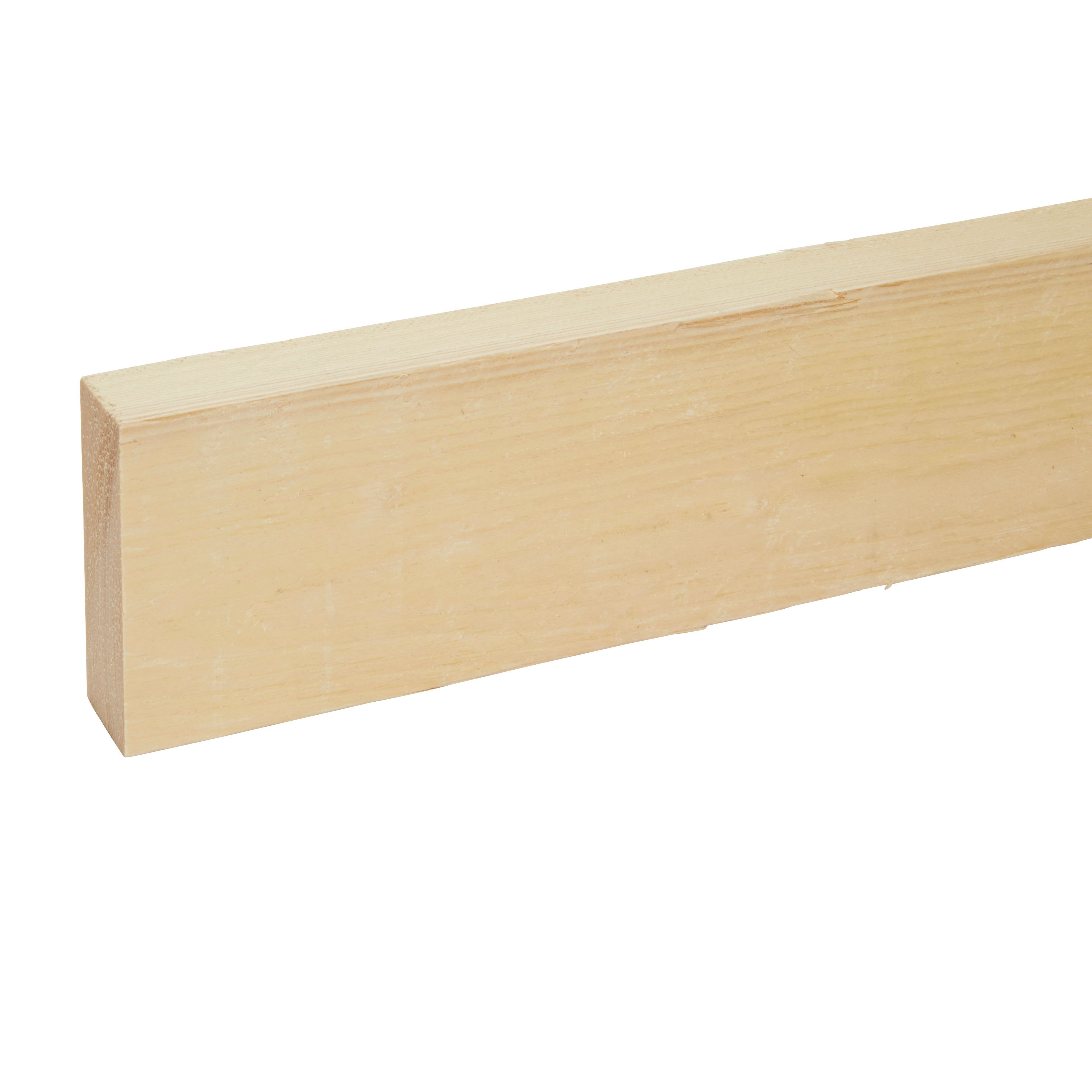 Rough sawn Whitewood spruce Timber (L)2.4m (W)100mm (T)32mm, Pack of 4 ...