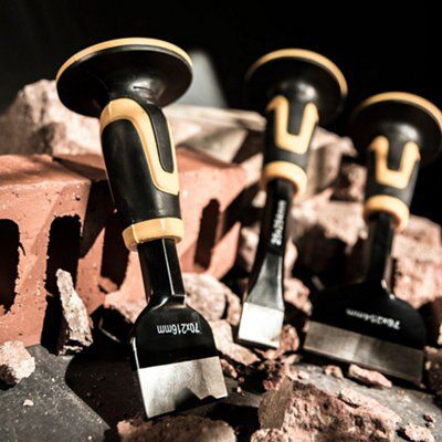Roughneck 3 piece Masonry Bolster & chisel set