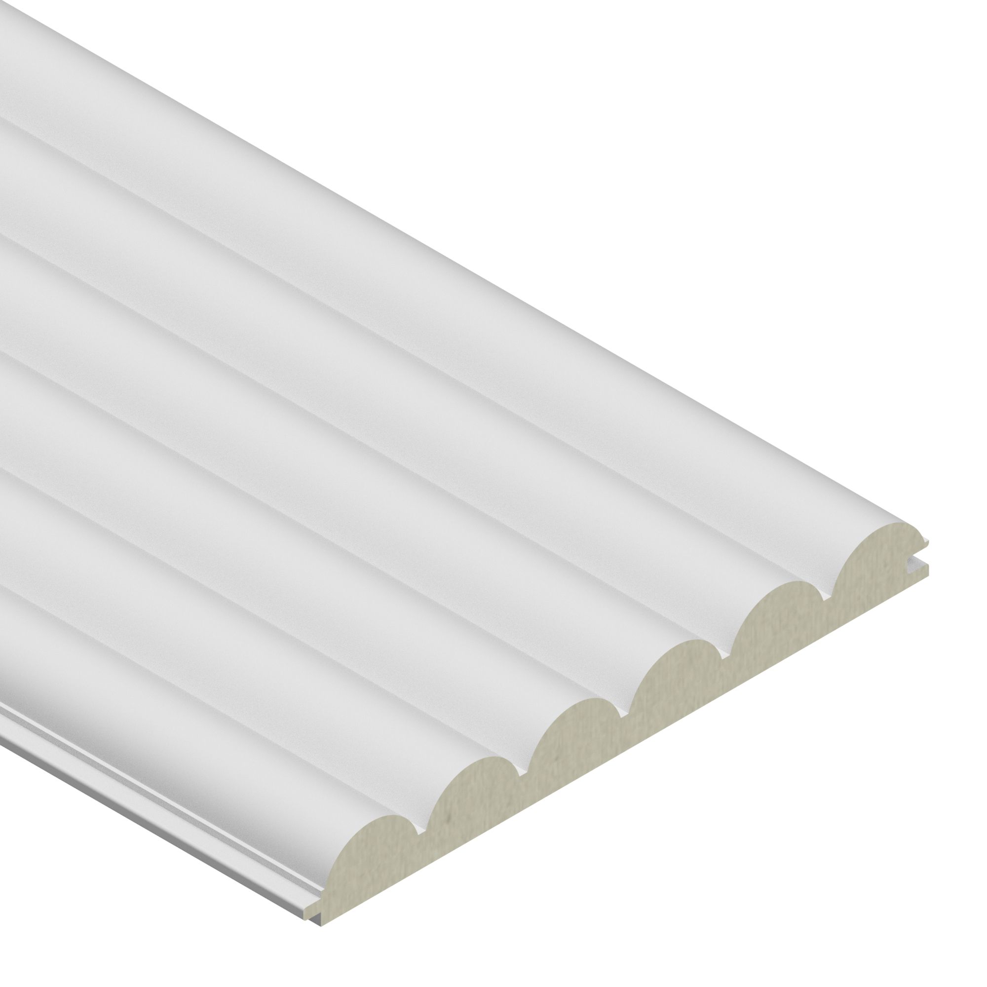 Round Slatt Cladding Pre-cut panel (L)2400mm (W)170mm (T)18mm