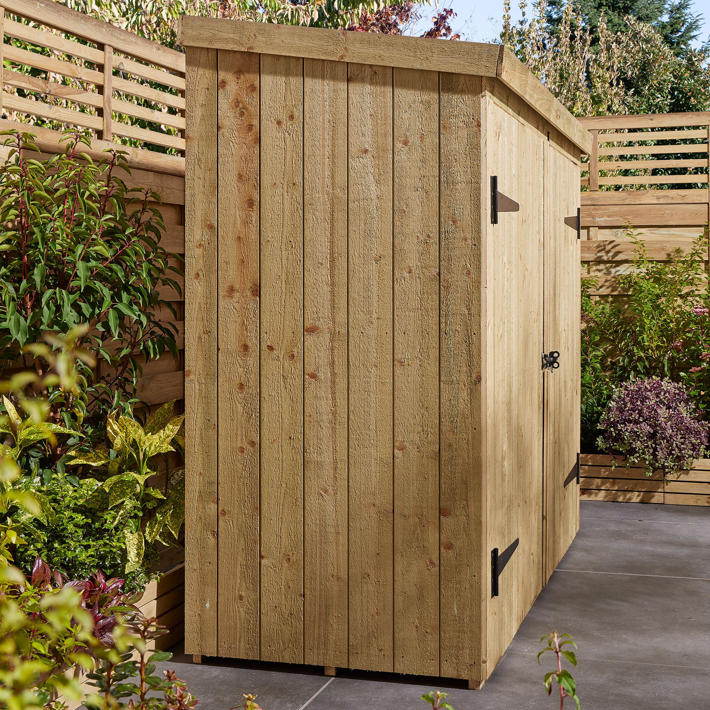 Rowlinson Heritage Tongue & groove Pent Wallstore 6x3 ft (H)1640mm (W ...