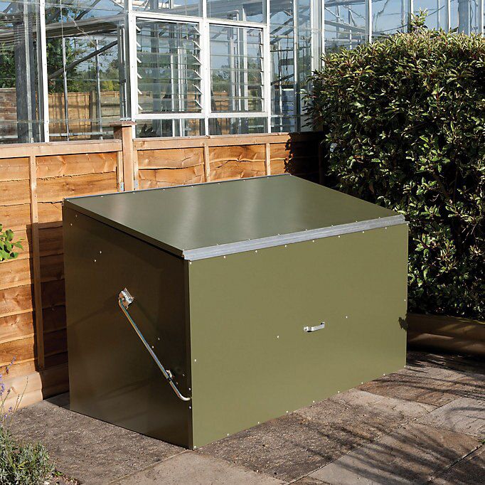 Rowlinson Olive green Pent Garden storage box 6x3 ft 1044mm 1770mm