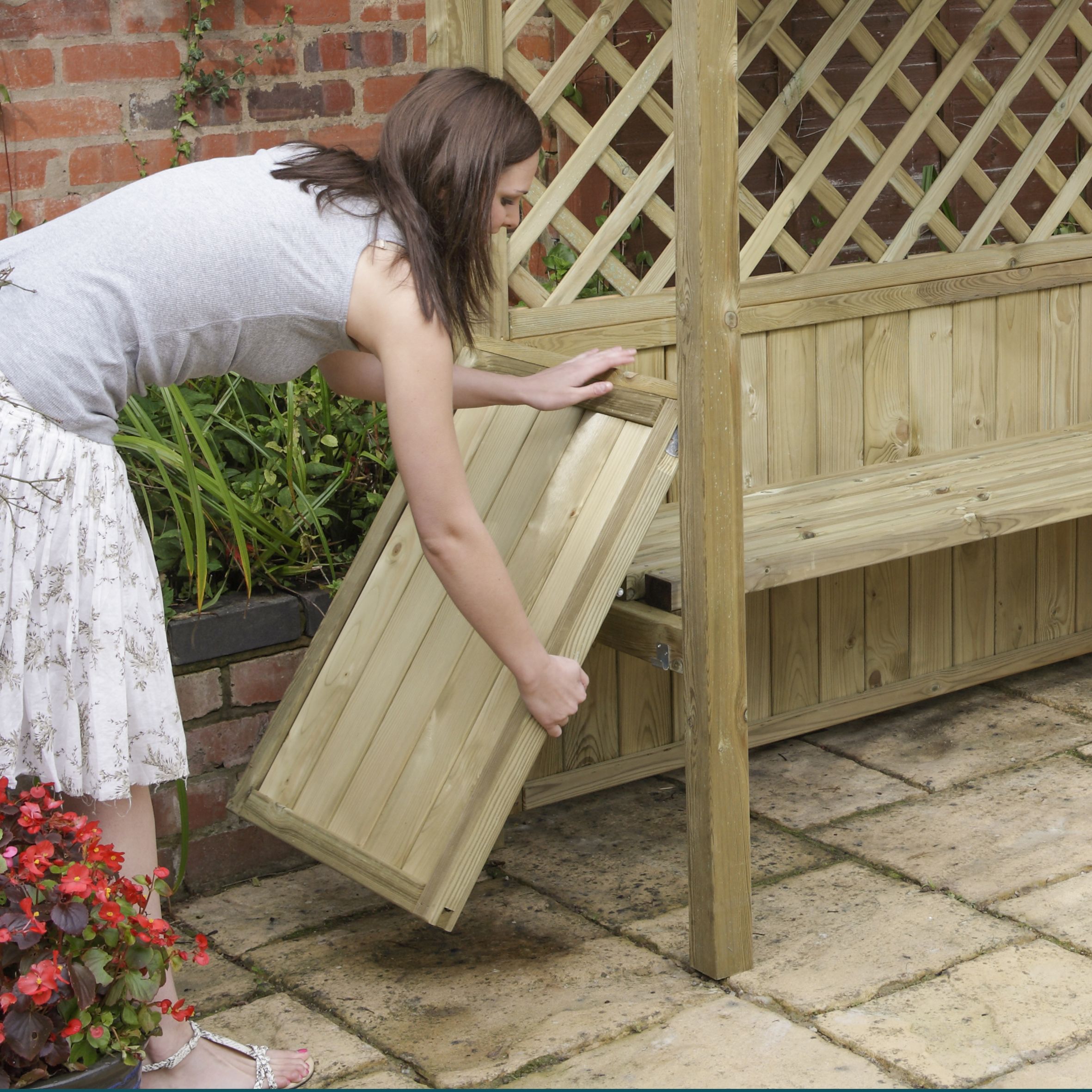 Rowlinson Party Arbour, (H)2400mm (W)1800mm (D)1290mm - Assembly required