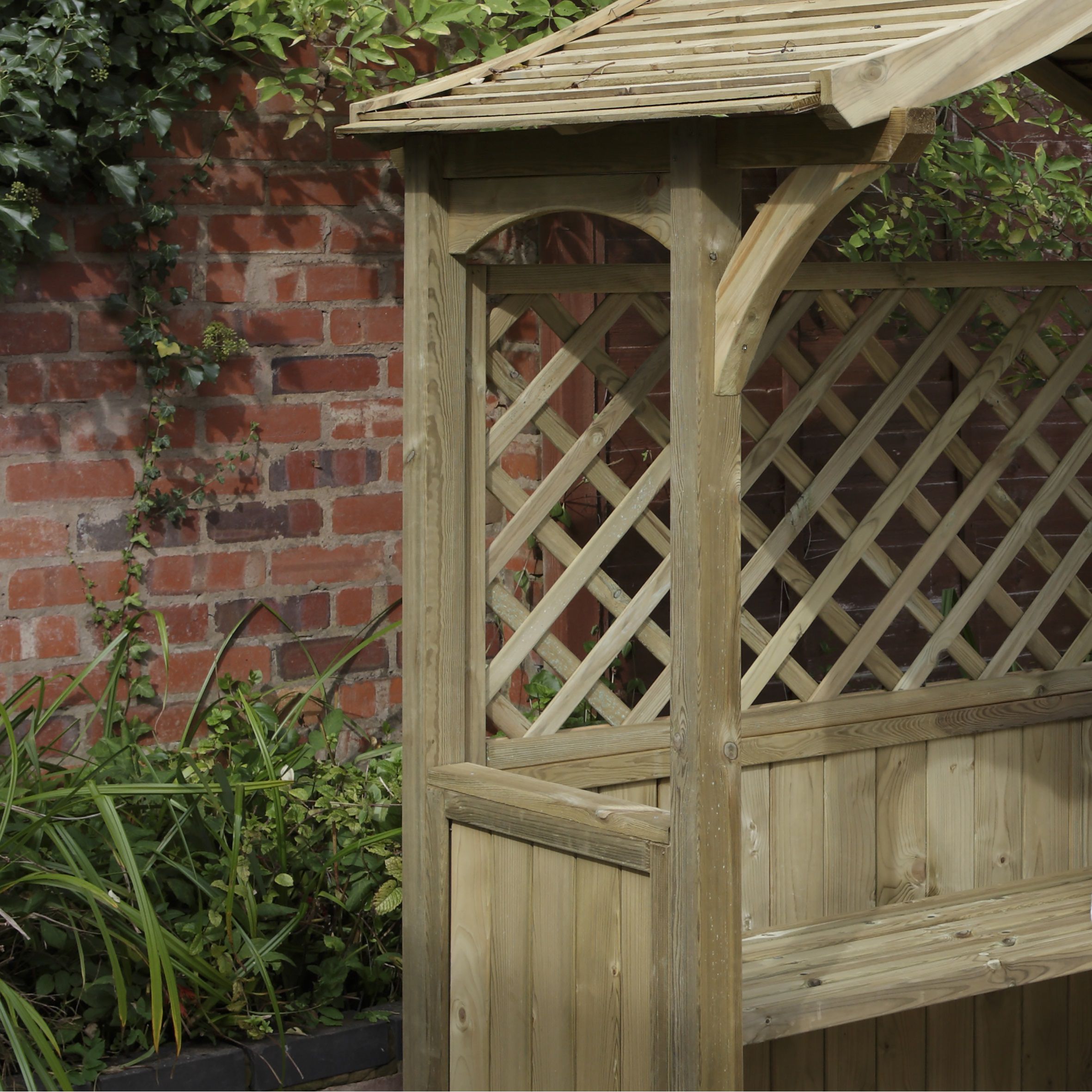 Rowlinson Party Arbour, (H)2400mm (W)1800mm (D)1290mm - Assembly required