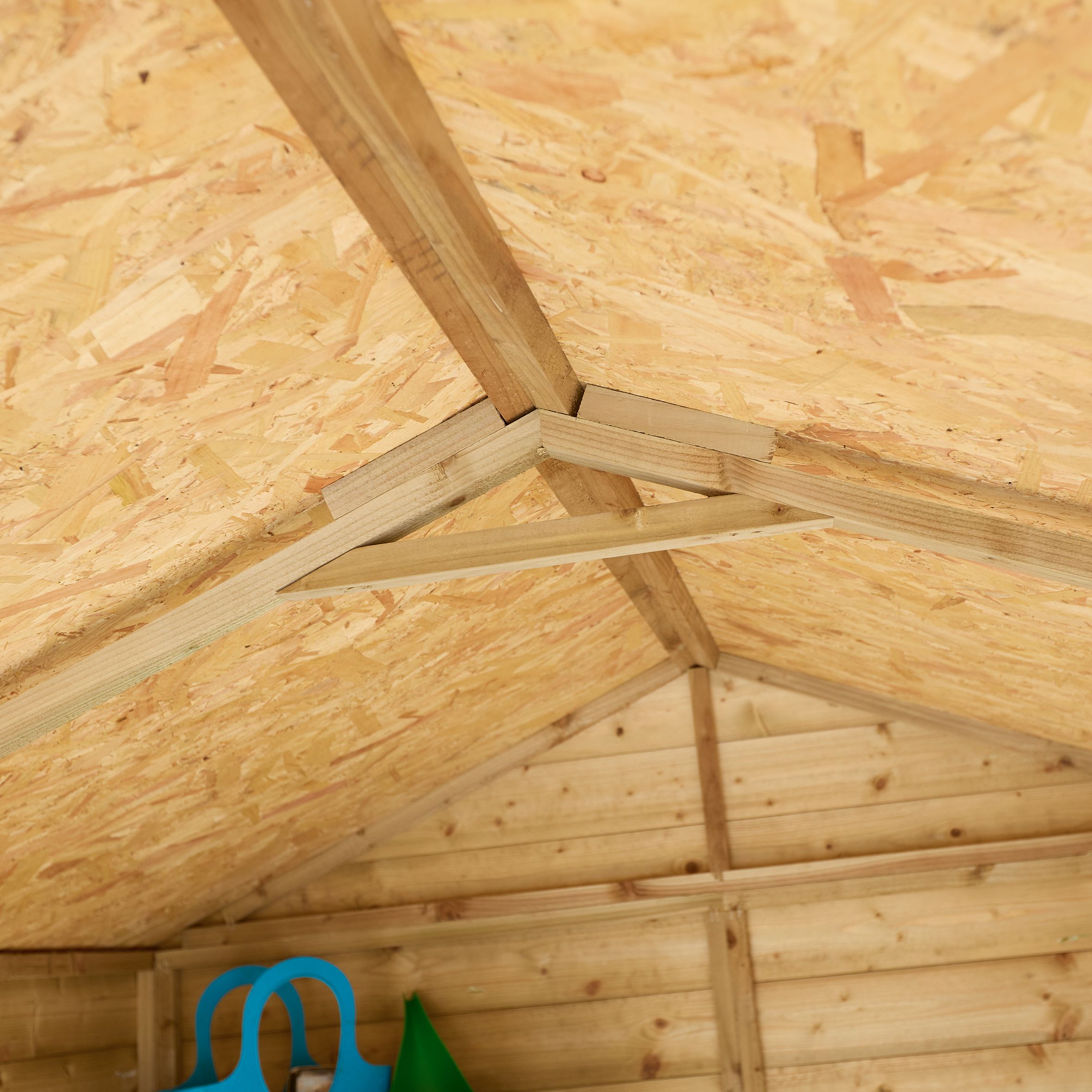 ROWLINSON SHIPLAP 8X6 FT APEX WOODEN PRESSURE TREATED 2 DOOR SHED WITH ...
