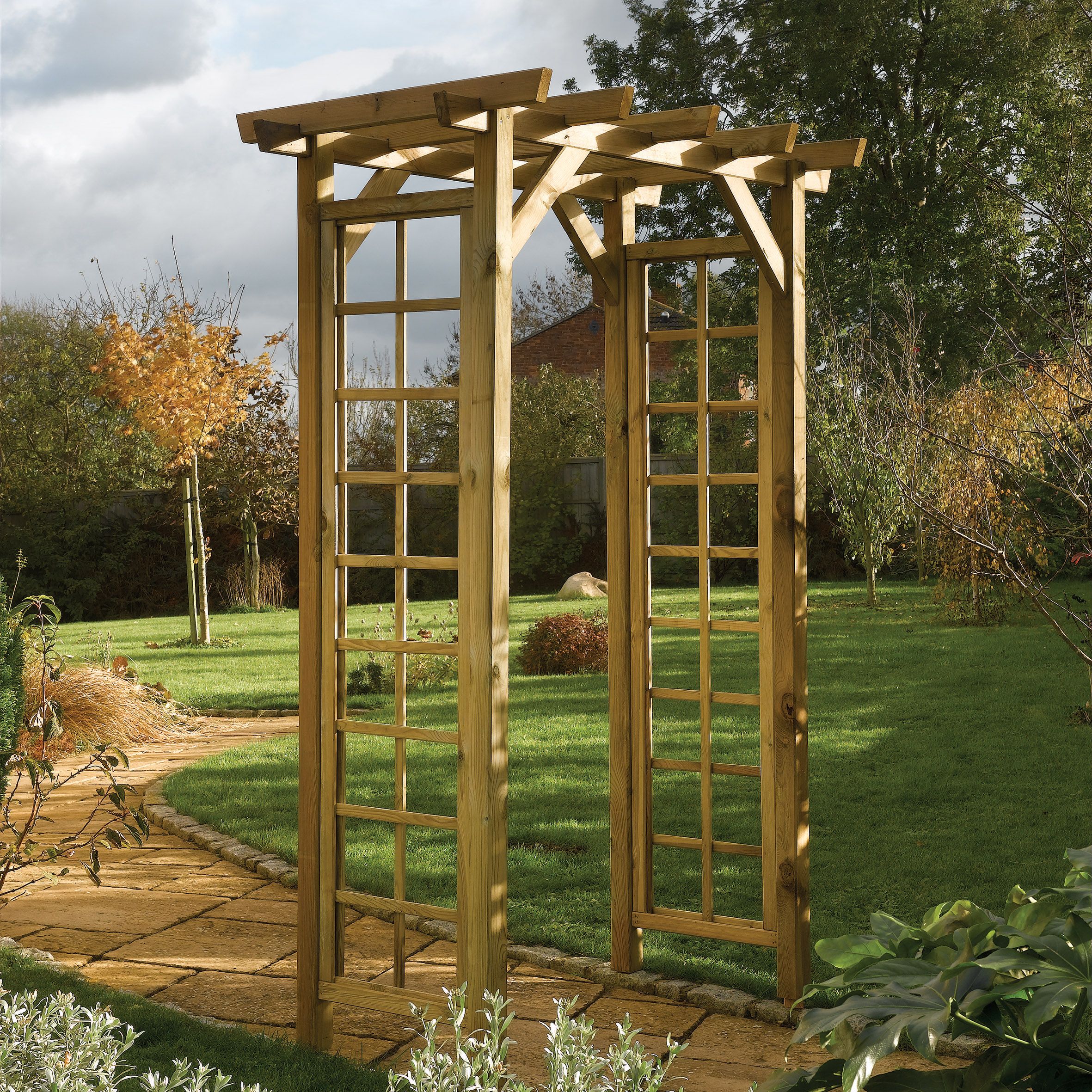 Rowlinson Square top Softwood Arch (H) 2.25m (W) 1.5m (D) 0.9m ...