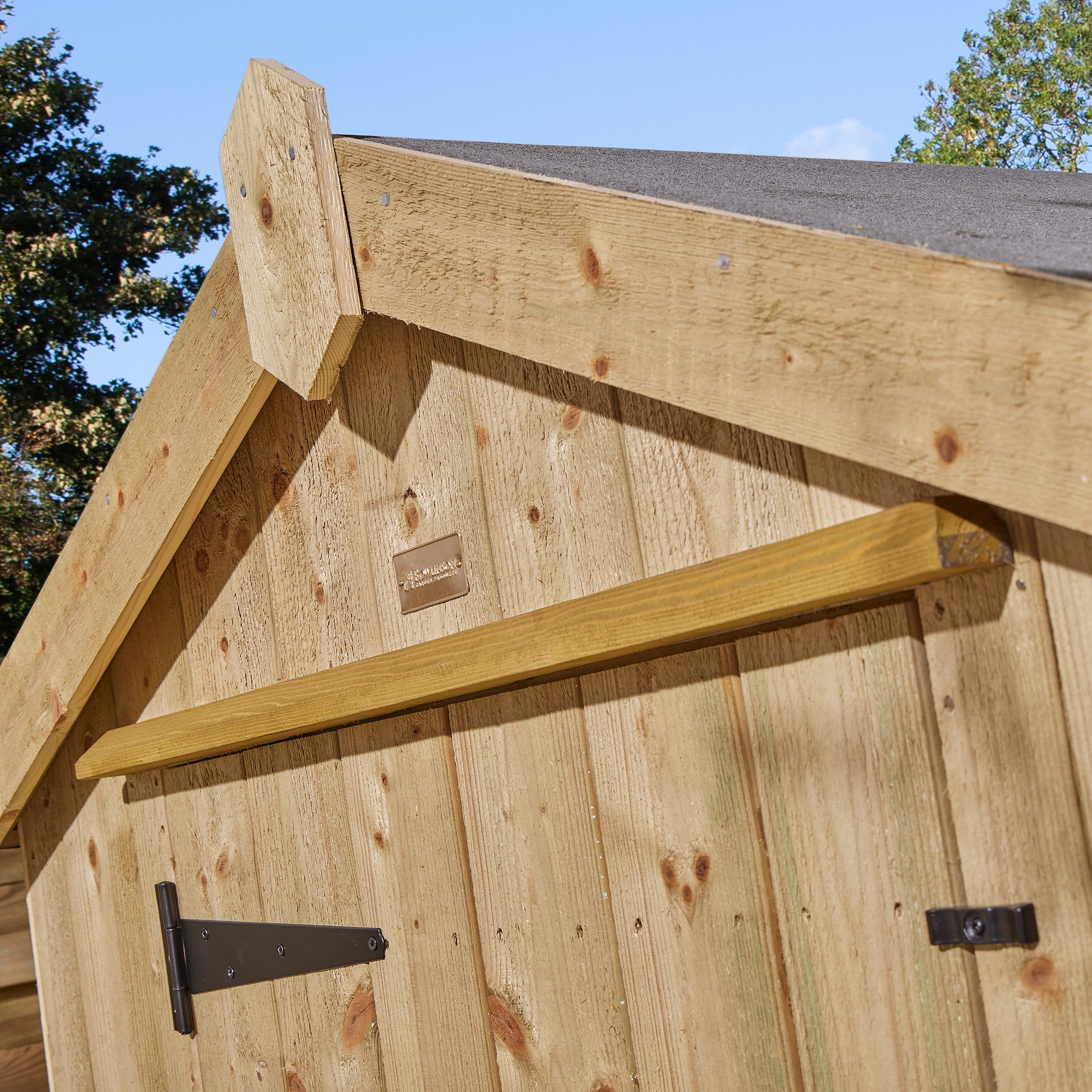 Rowlinson Tongue & groove 4x3 ft Apex Wooden Pressure treated Shed with ...