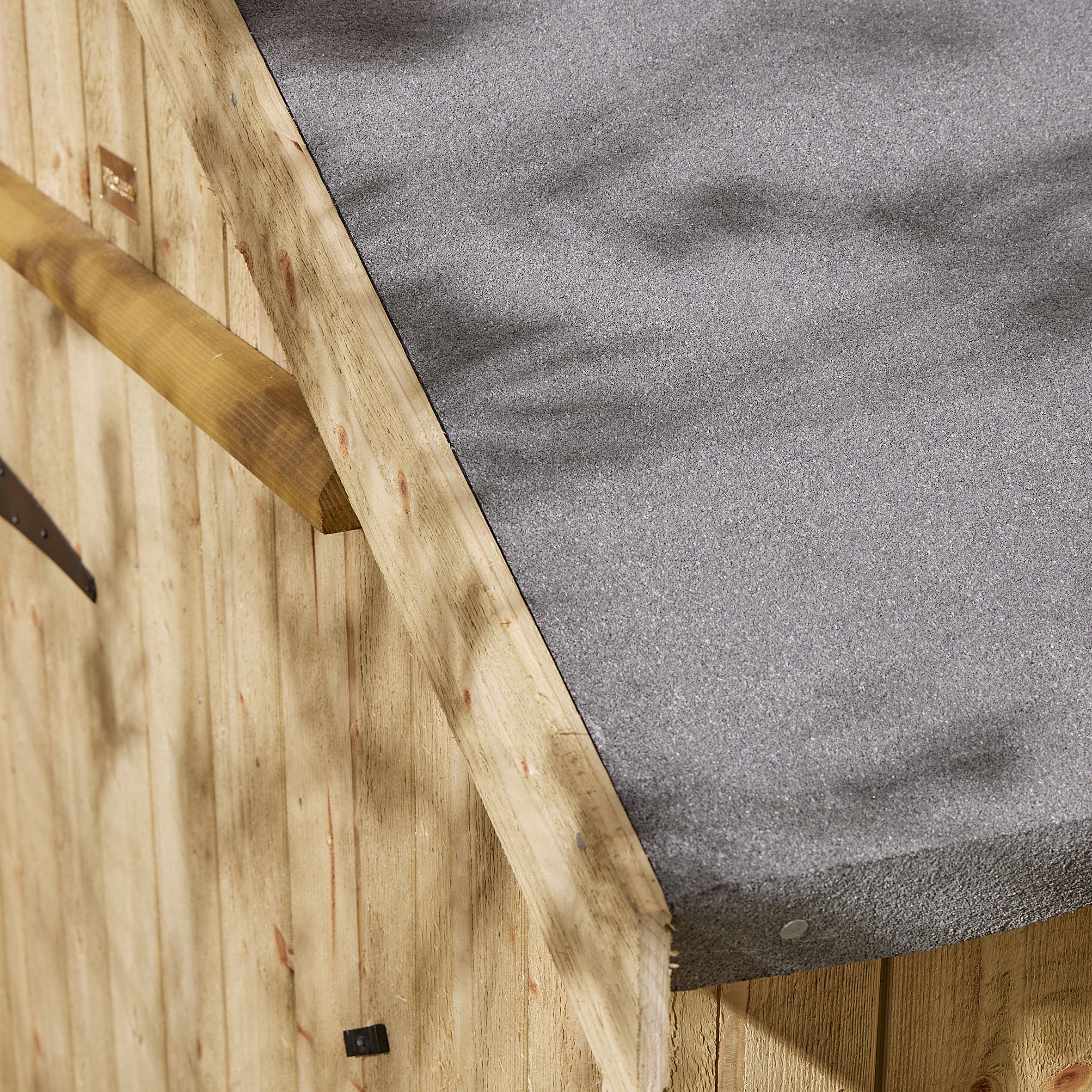 Rowlinson Tongue & groove 4x3 ft Apex Wooden Pressure treated Shed with ...