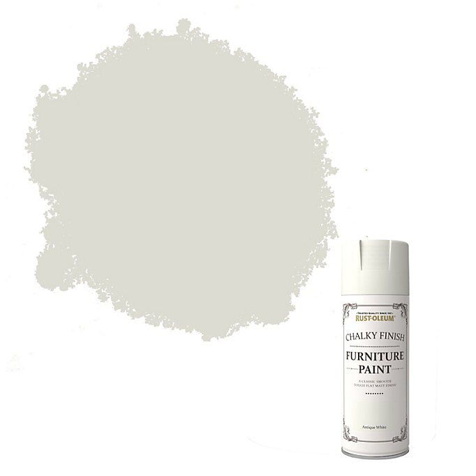 Rust-Oleum Antique White Matt Chalky effect Multi-surface Spray paint ...