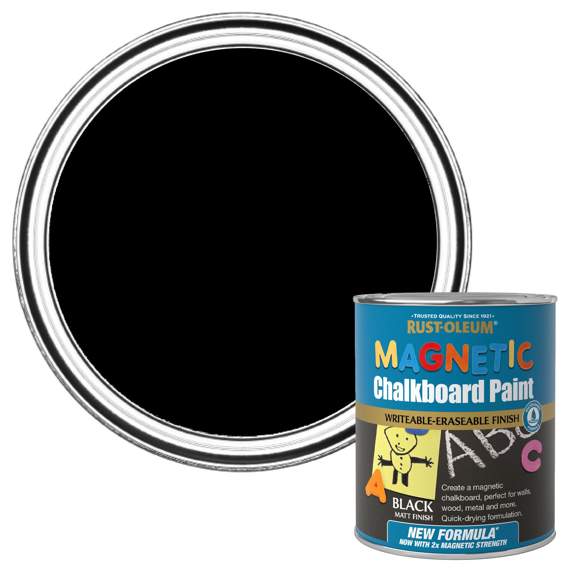 Rust-Oleum Black Matt Magnetic Chalkboard paint, 750ml